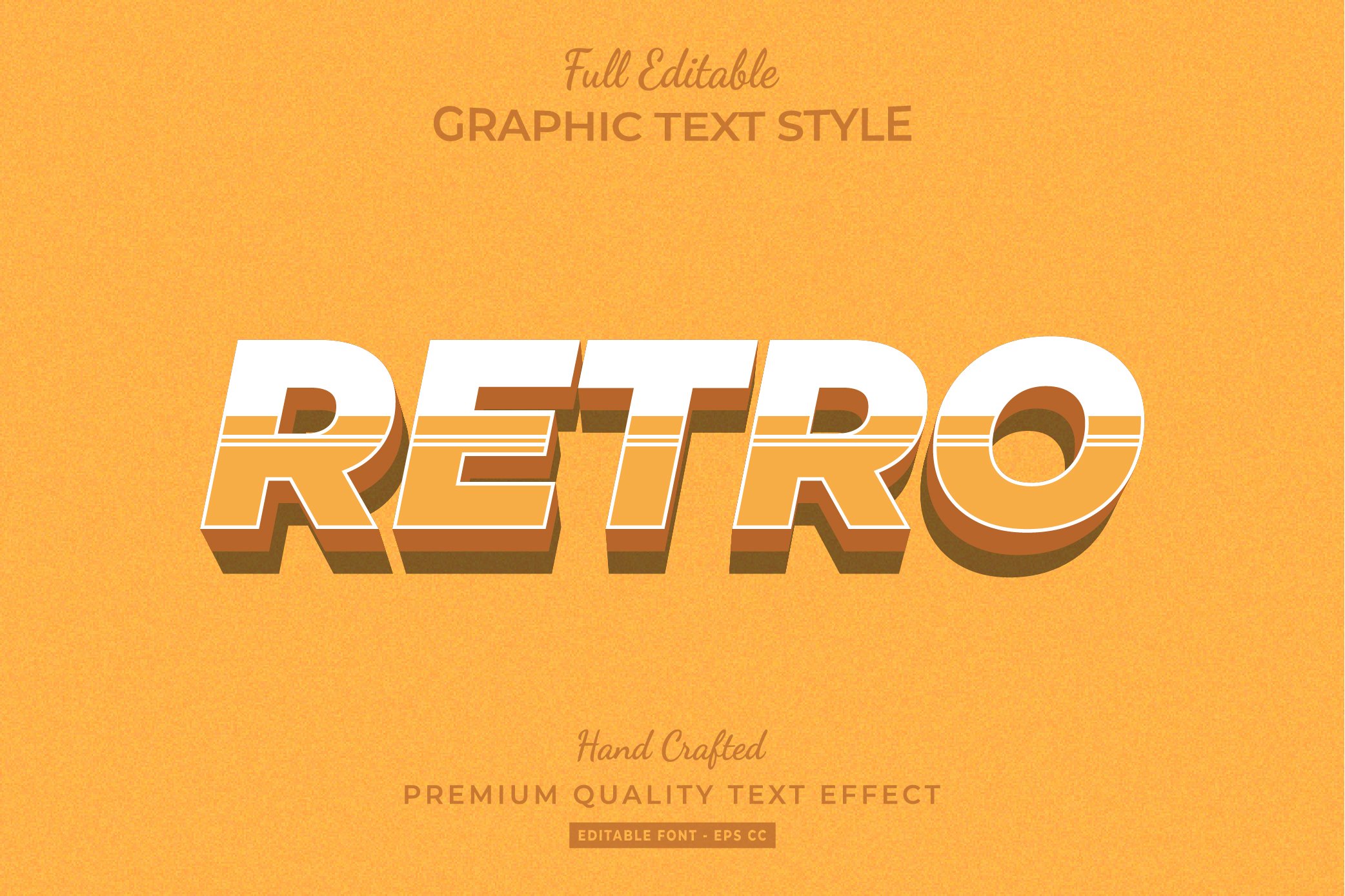 Retro Editable Custom Text Style Effect Premium (927120) | Illustrator ...
