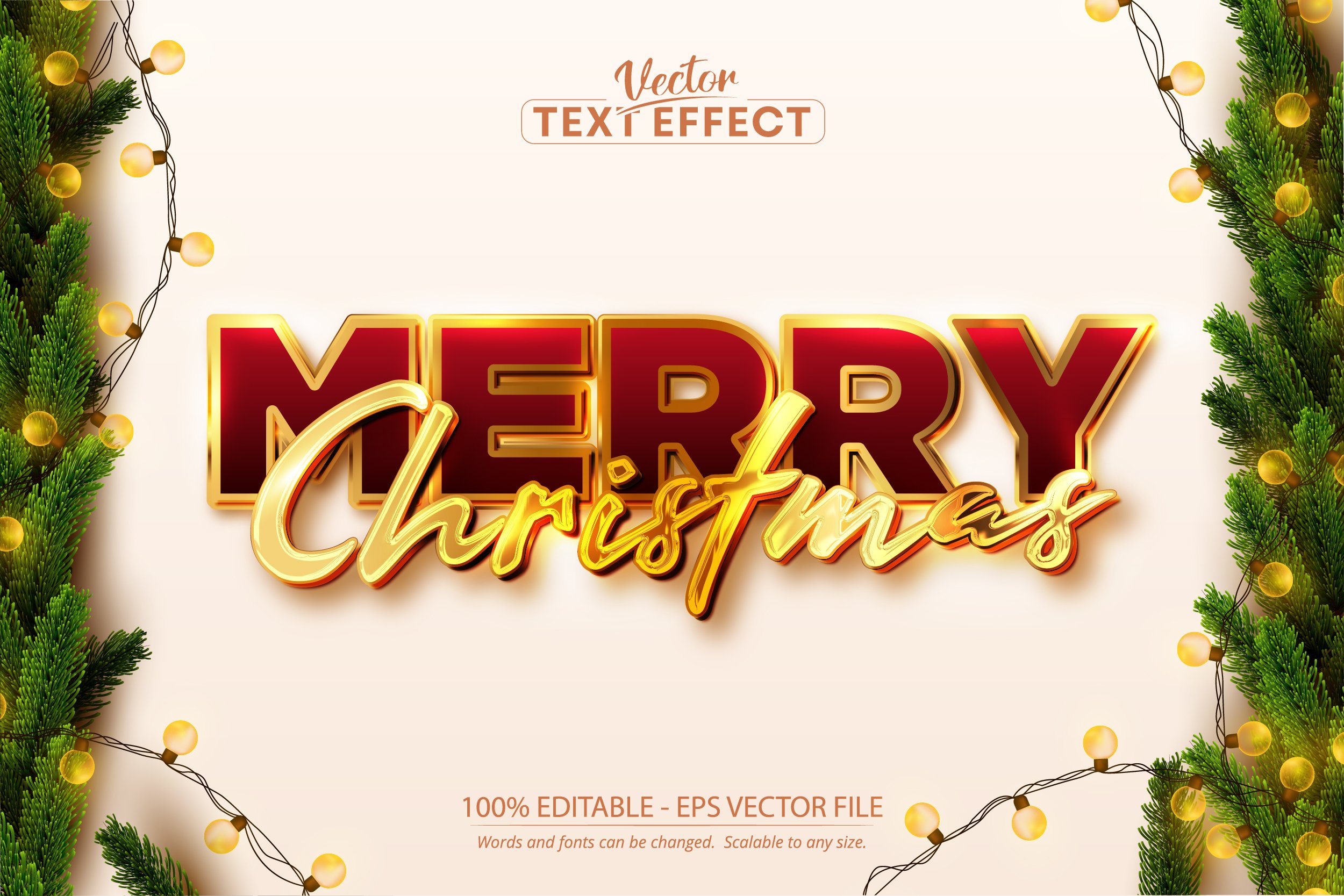 Merry Christmas Text Design