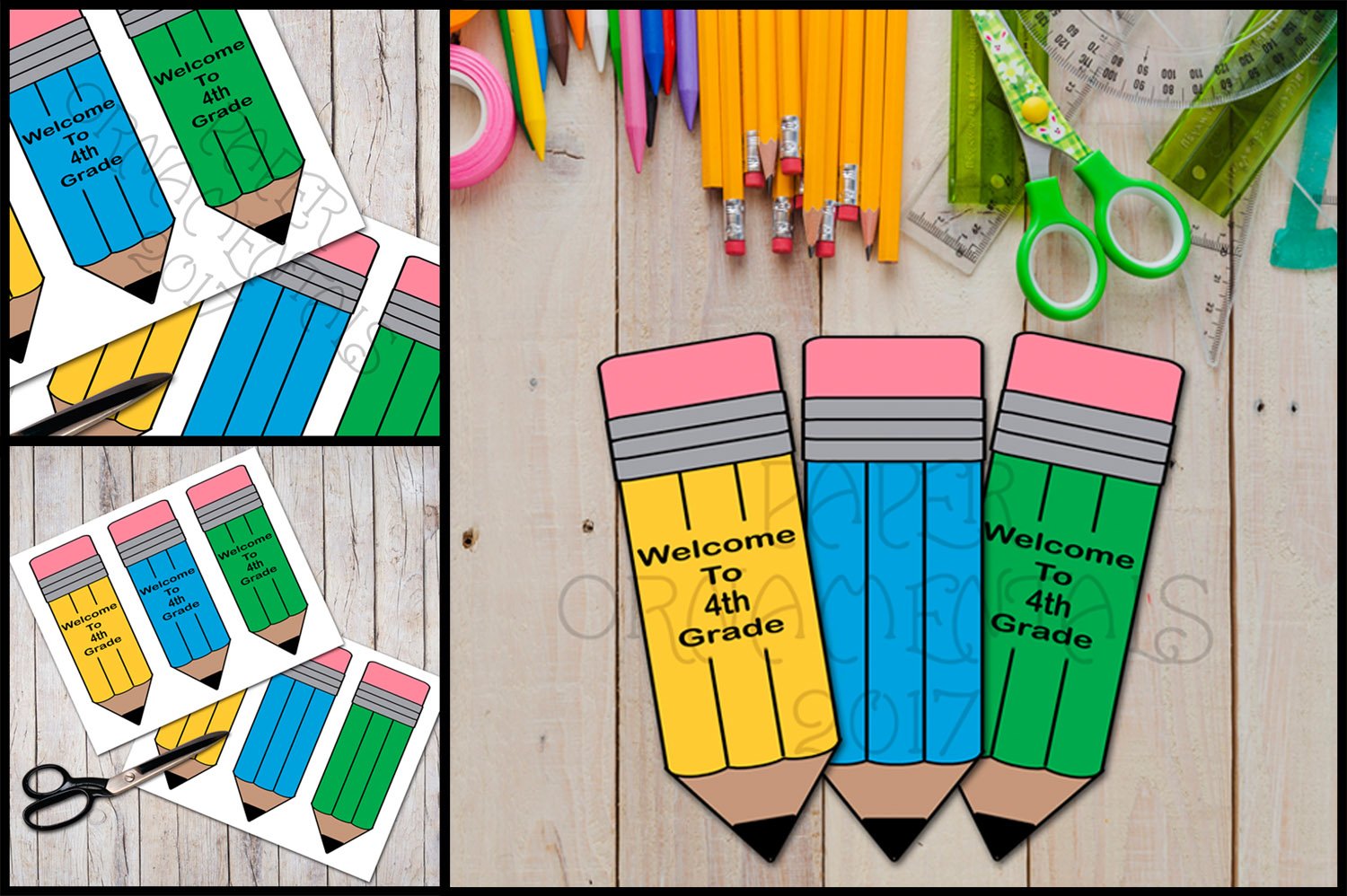 Pudgy Pencils 4th Grade Plain Printable Bookmark Set (302325 ...