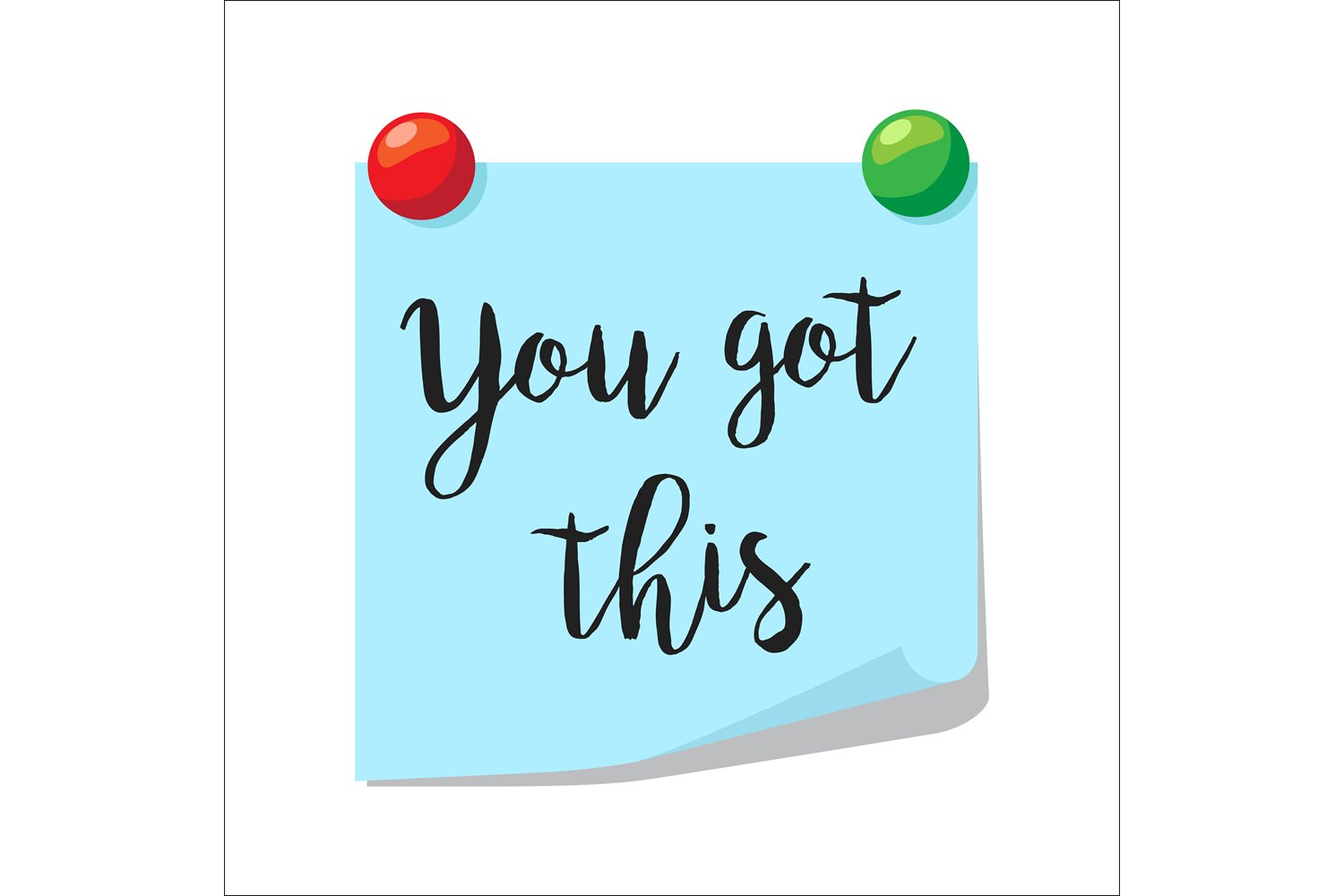 Note with text you got this (874901) | Illustrations | Design Bundles