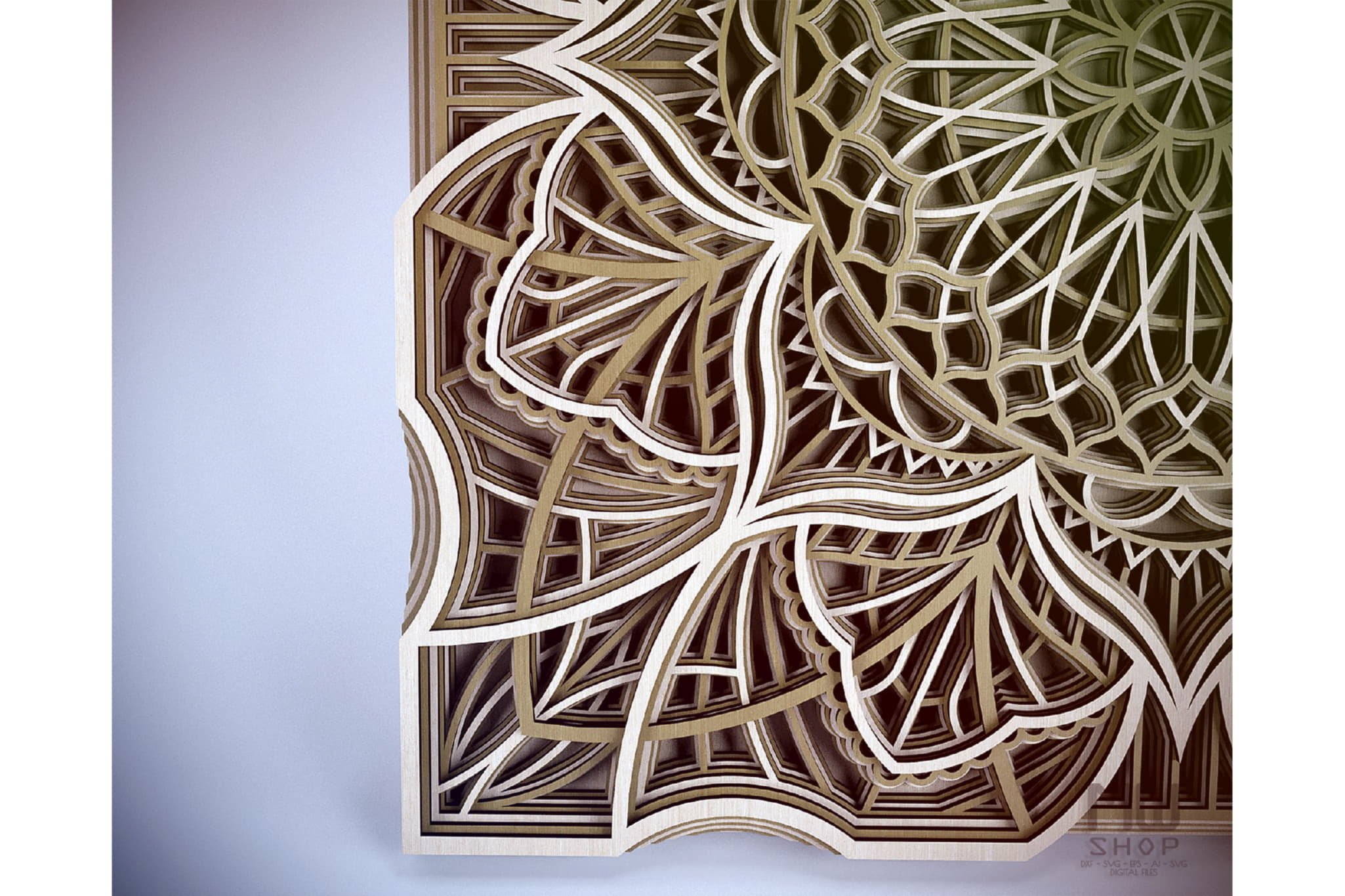 M24 - Mandala DXF pattern laser cut, Flower mandala pattern (580222 ...