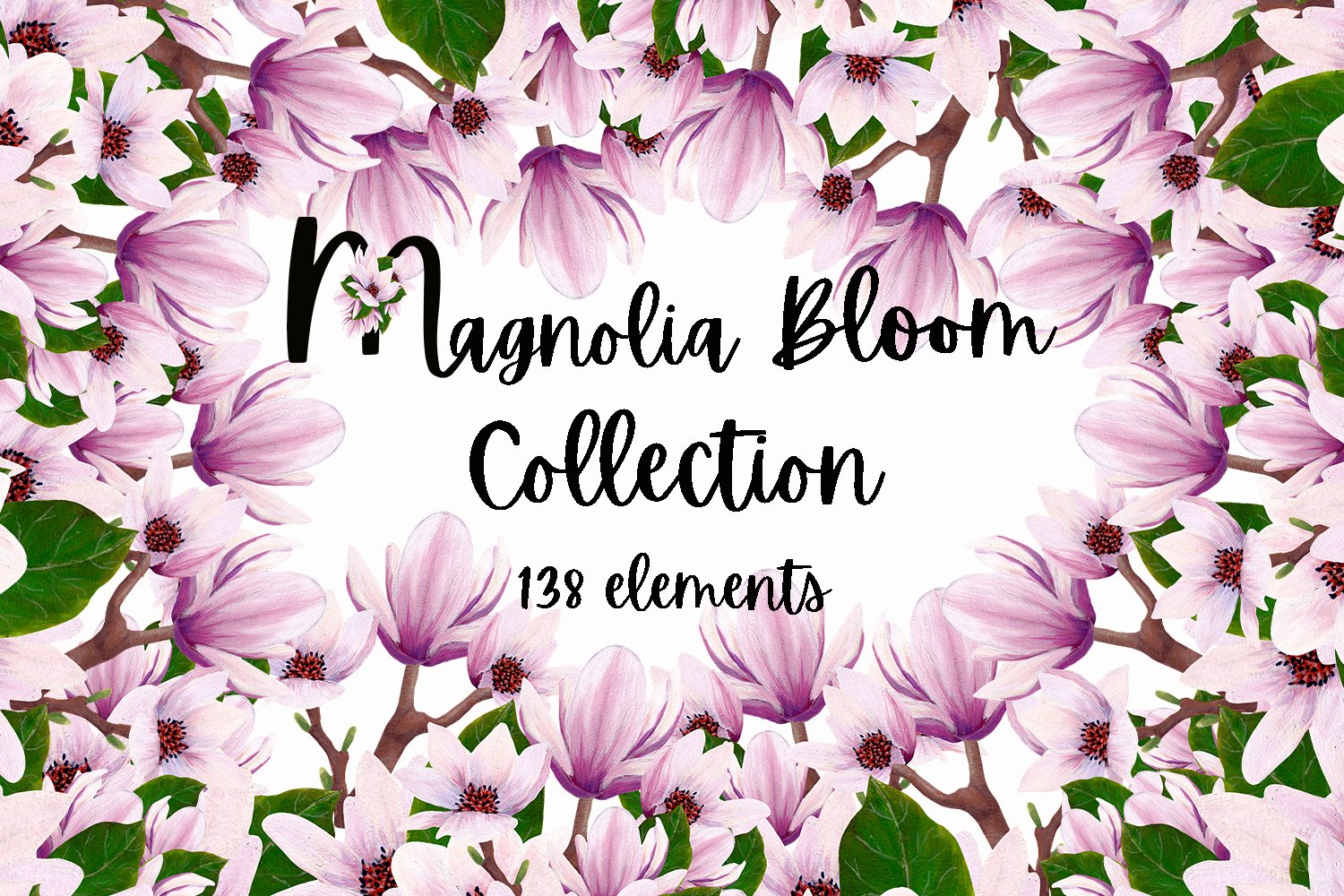 Magnolia Bloom Collection (597690) | Illustrations | Design Bundles