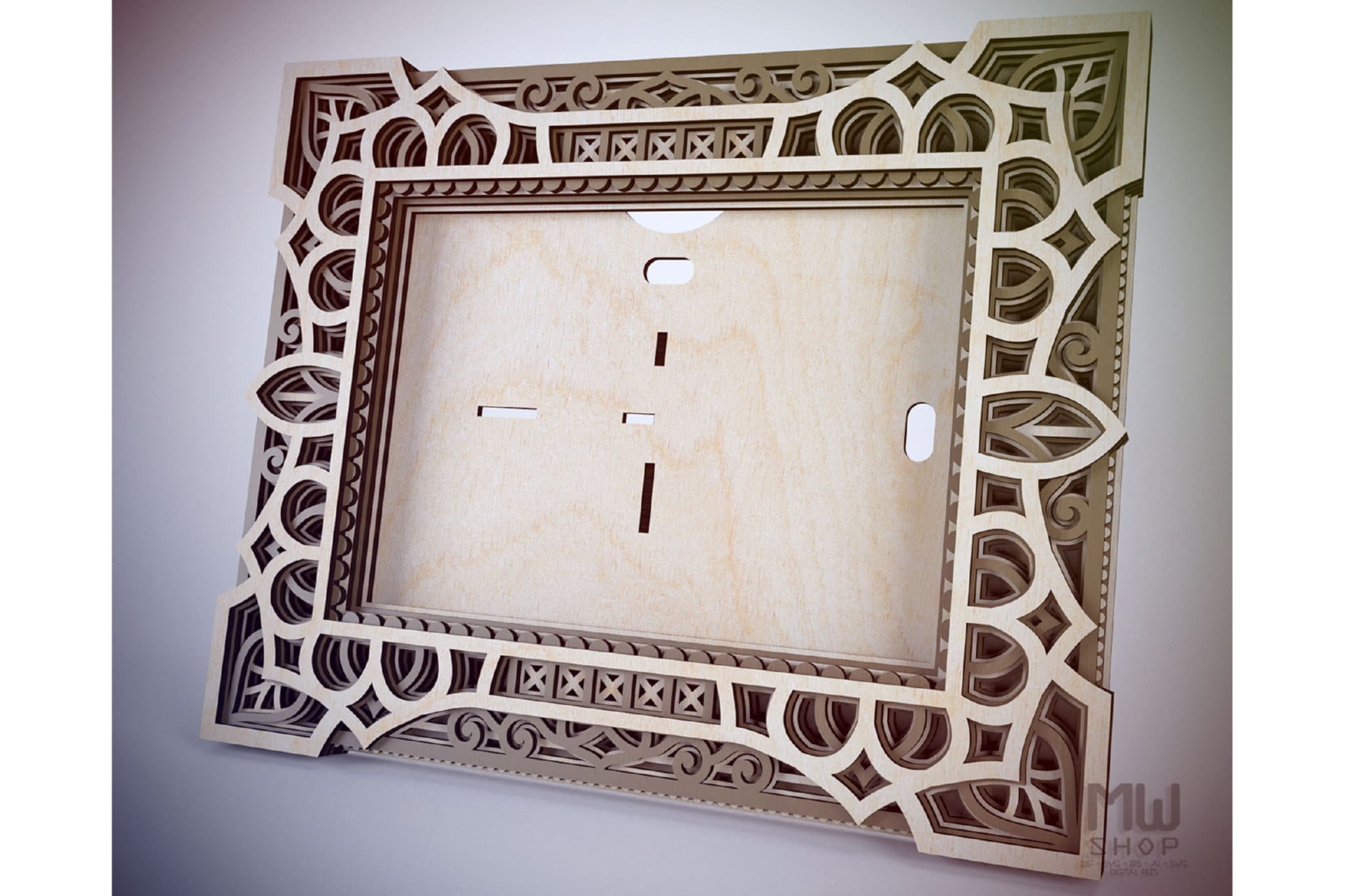 F17 - Multilayer Photo Frame, Laser Cut 5x7 Photo Frame DXF (580018 ...