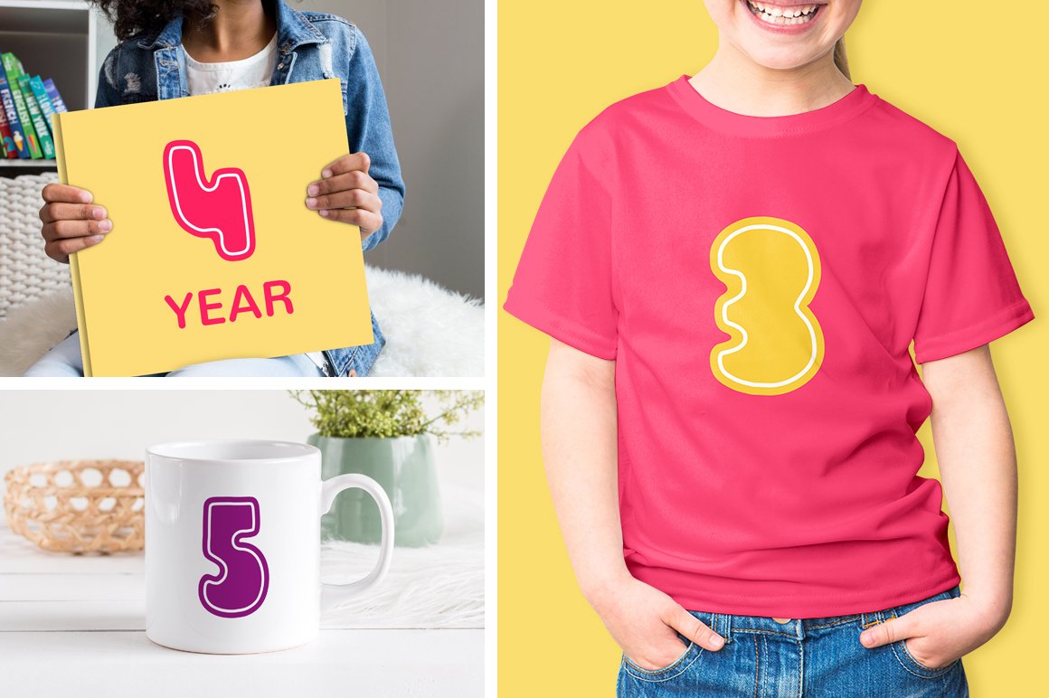 Numbers children SVG | numbers clipart | colorful number (701537 ...