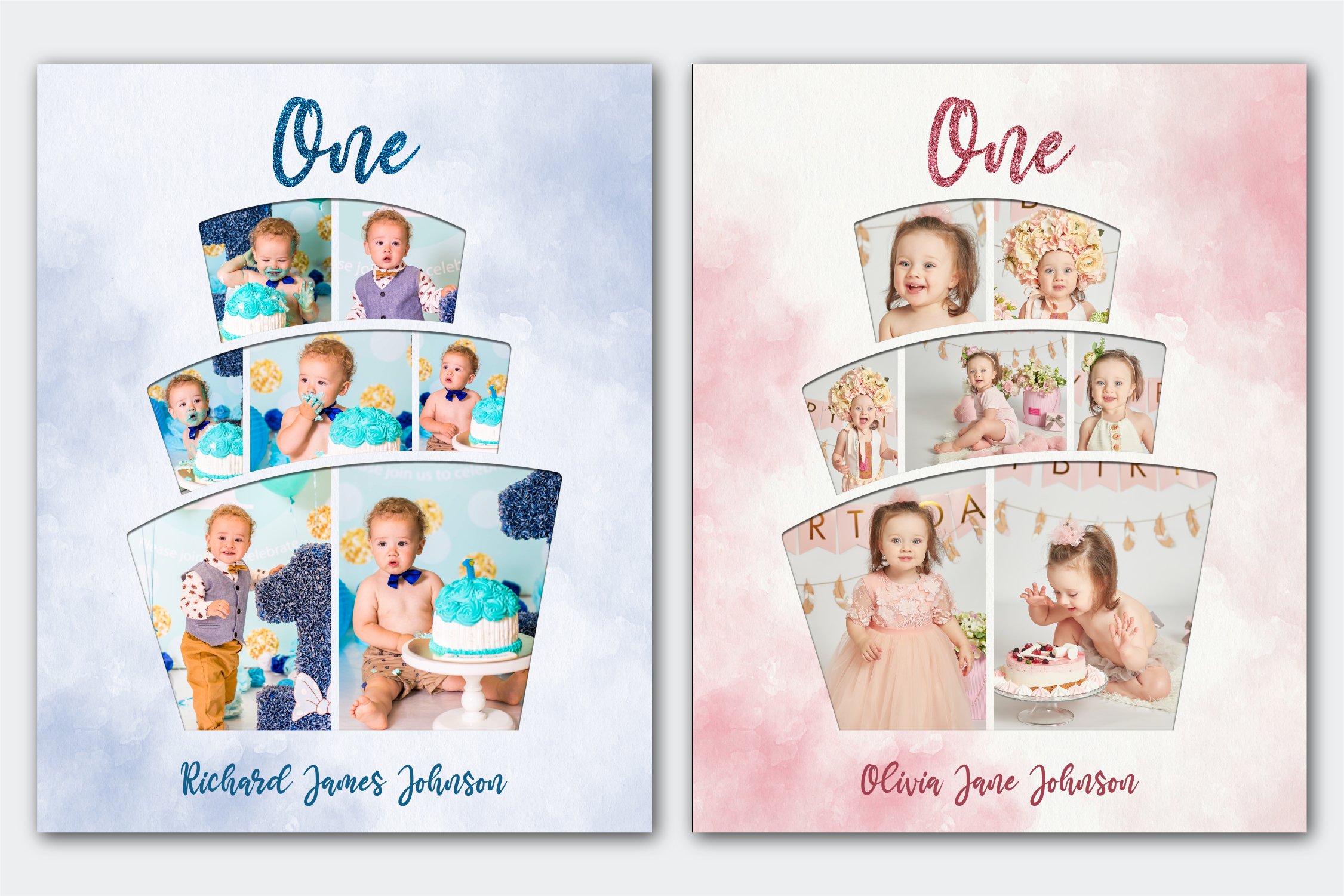 First Birthday Collage Template