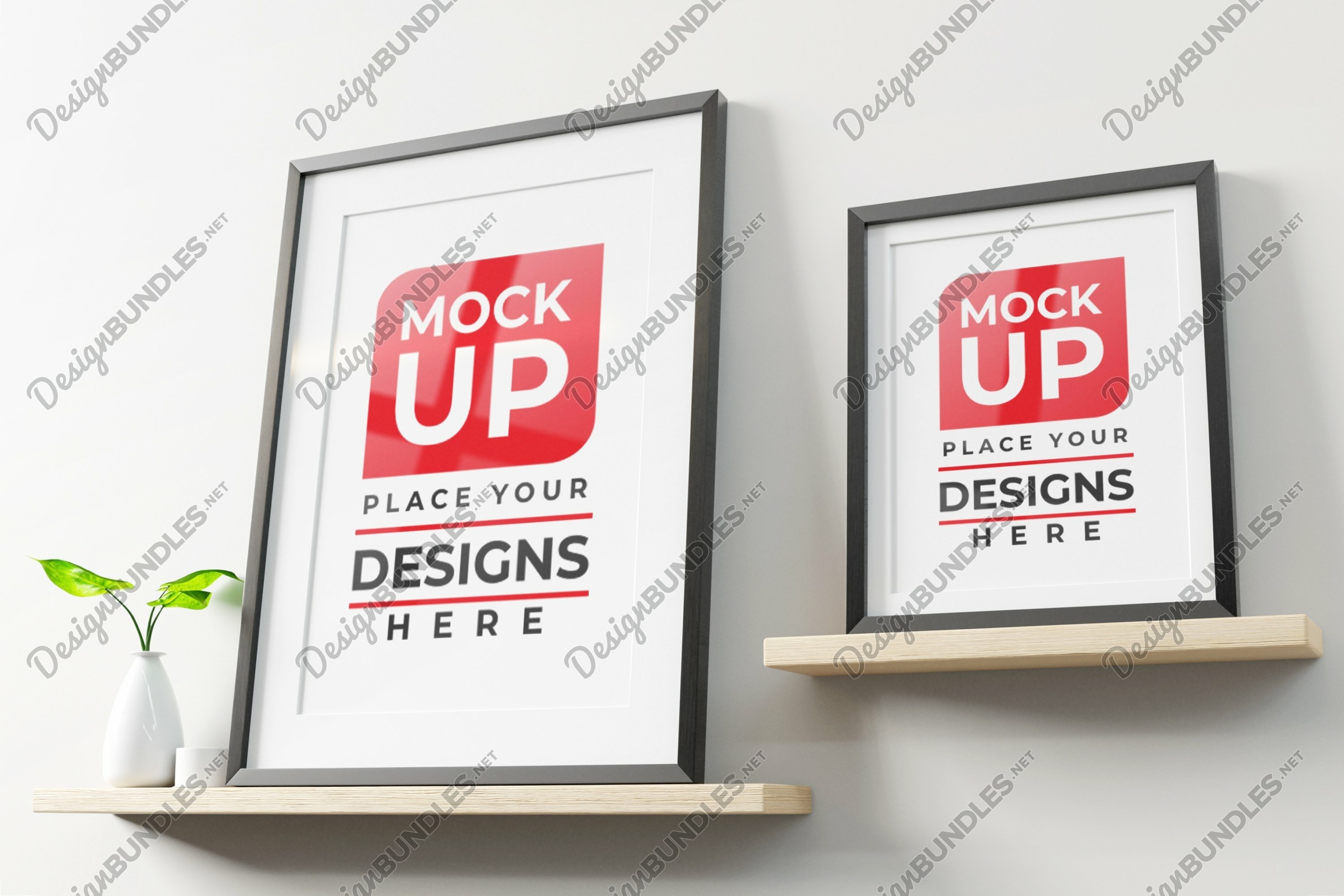 Double Realistic Frame Mockup (1437341) | Frames | Design Bundles