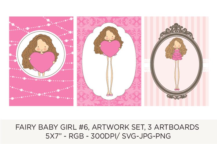 fairy baby girl, pink princess birthday party svg (1849213) | Vectors ...