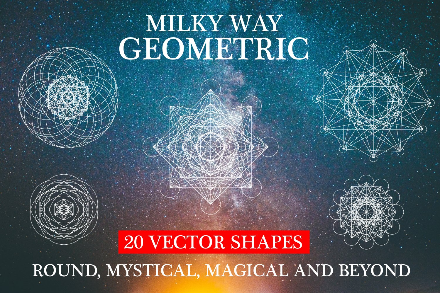 20 Geometric symbols & Shapes, Chakra, Magical (220454) | Illustrations ...