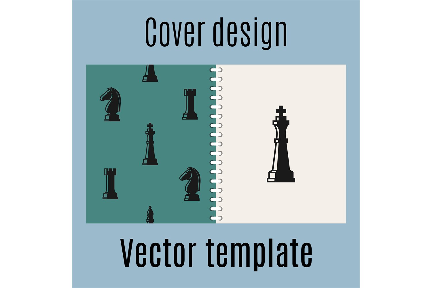 Cover design with chess pattern (859968) | Illustrations | Design Bundles