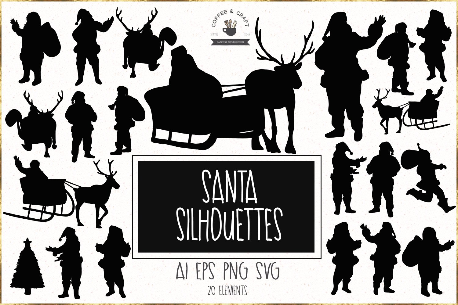 Santa Silhouettes