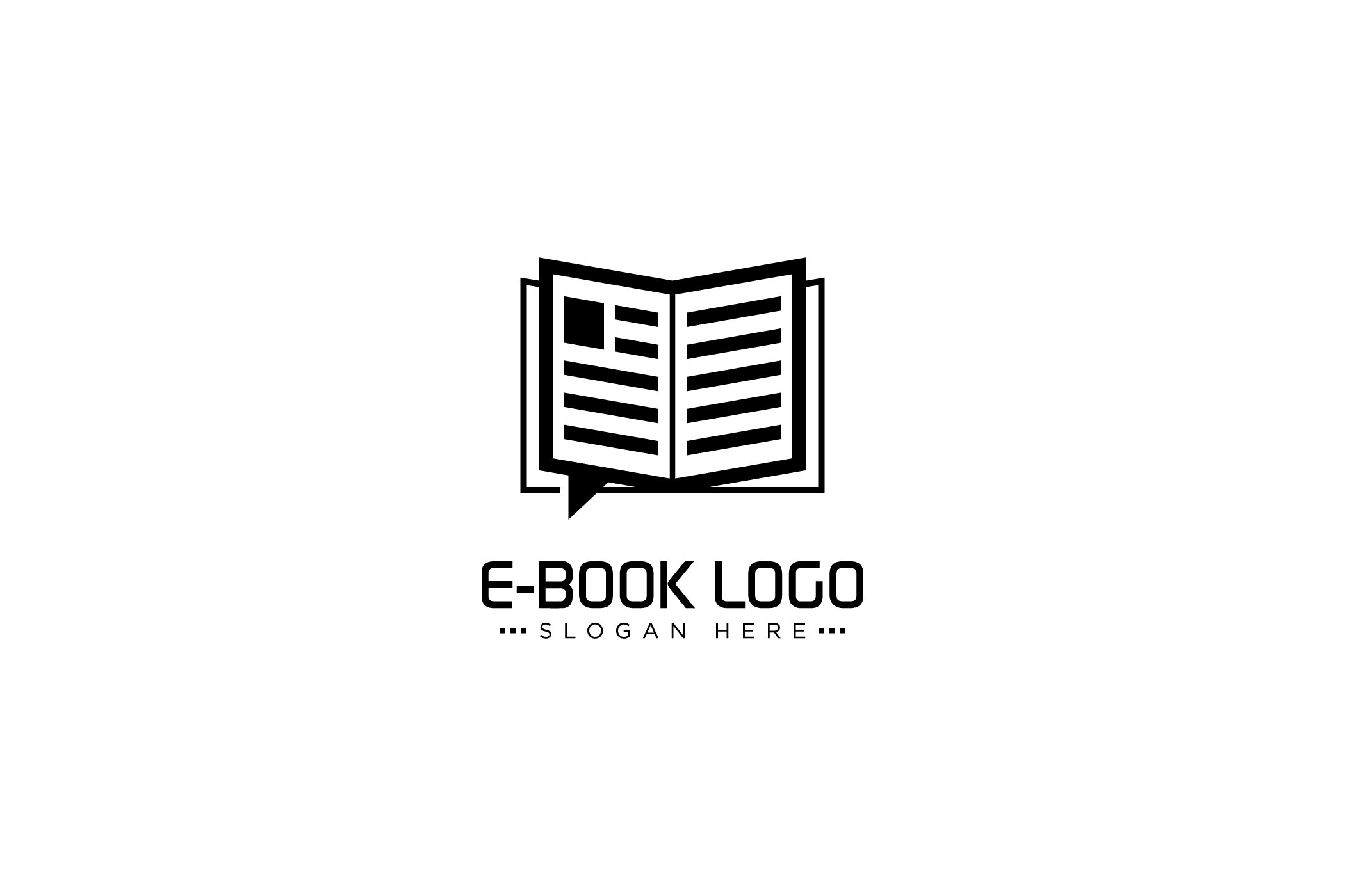E-Book Logo (856856) | Logos | Design Bundles