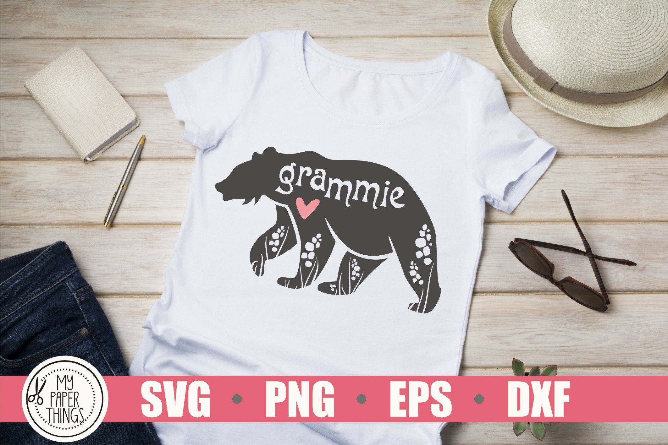 Grammie bear svg | Grandma svg (1191597) | Cut Files | Design Bundles
