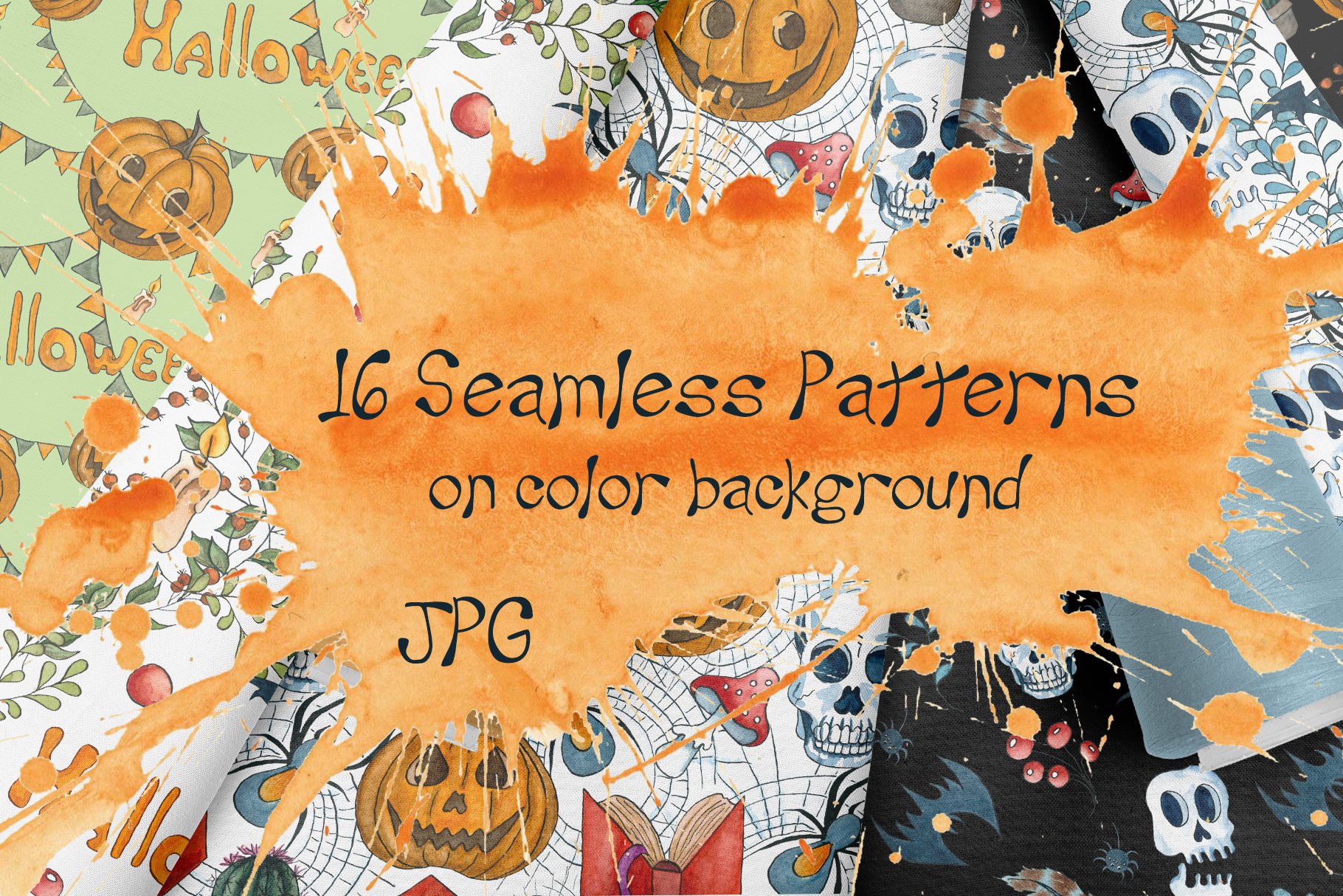 Halloween Seamless Patterns (353412) | Patterns | Design Bundles