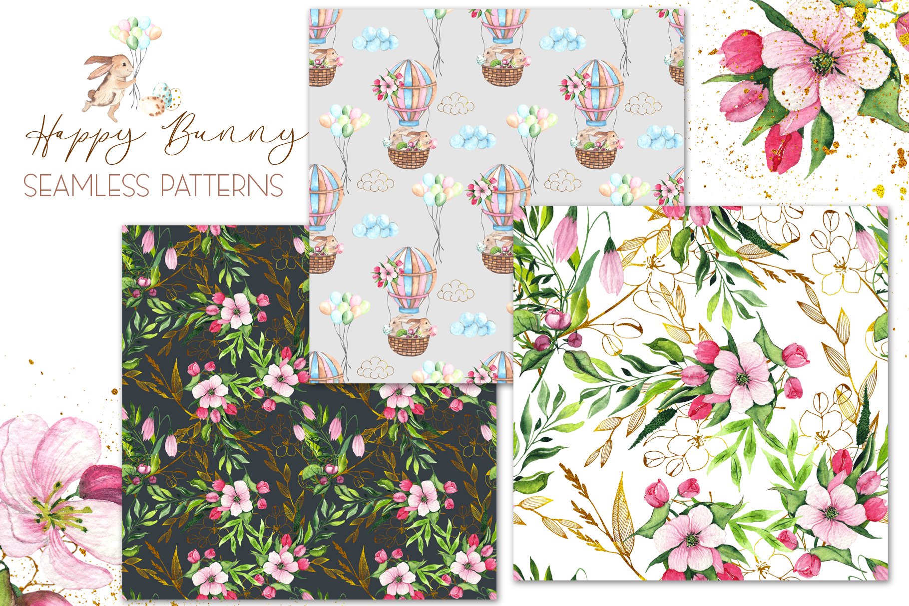 Easter Bunny. Watercolor collection (429289) | Illustrations | Design ...