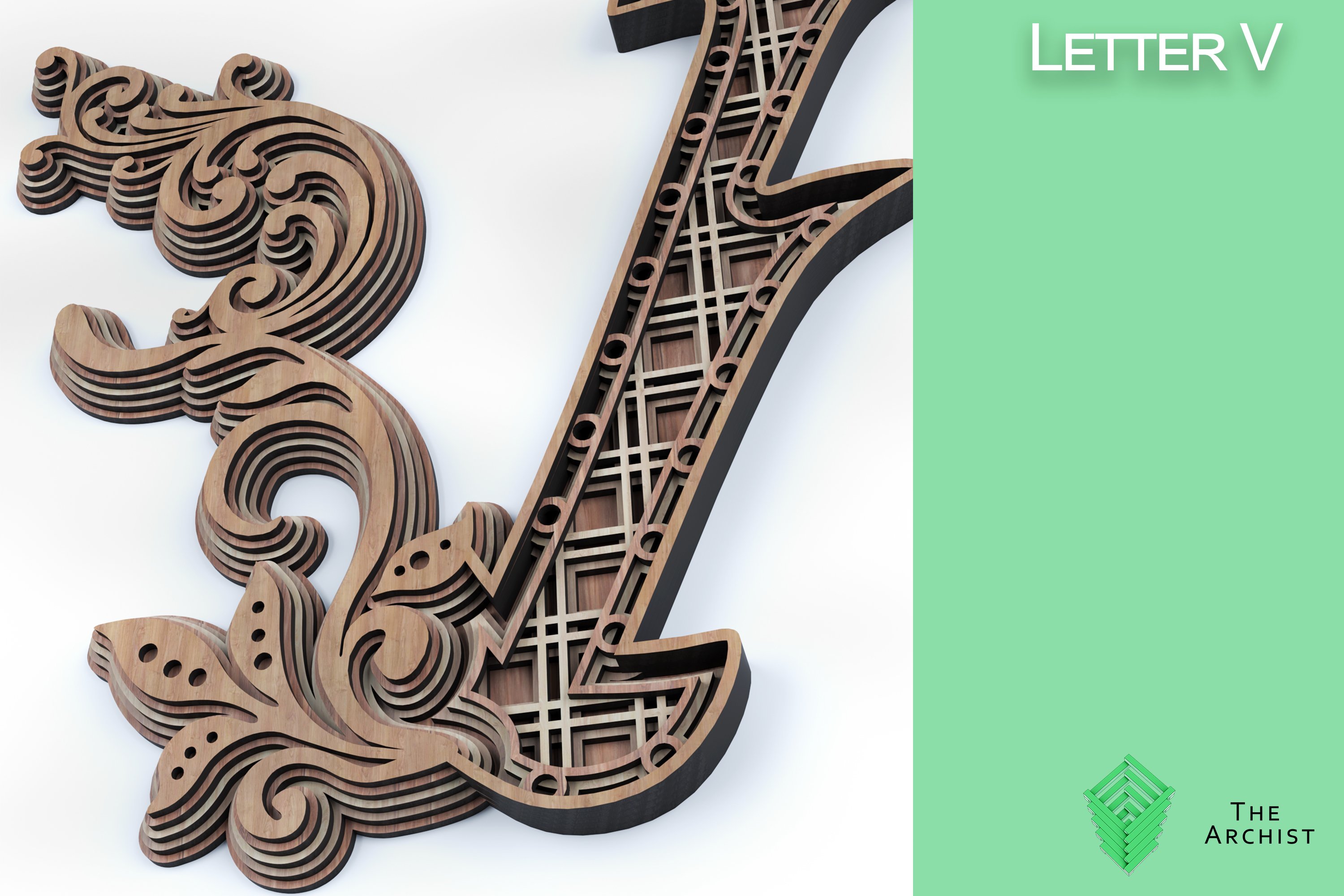 Multilayered svg, alphabets 'Letter V' artist floral letter (576574 ...