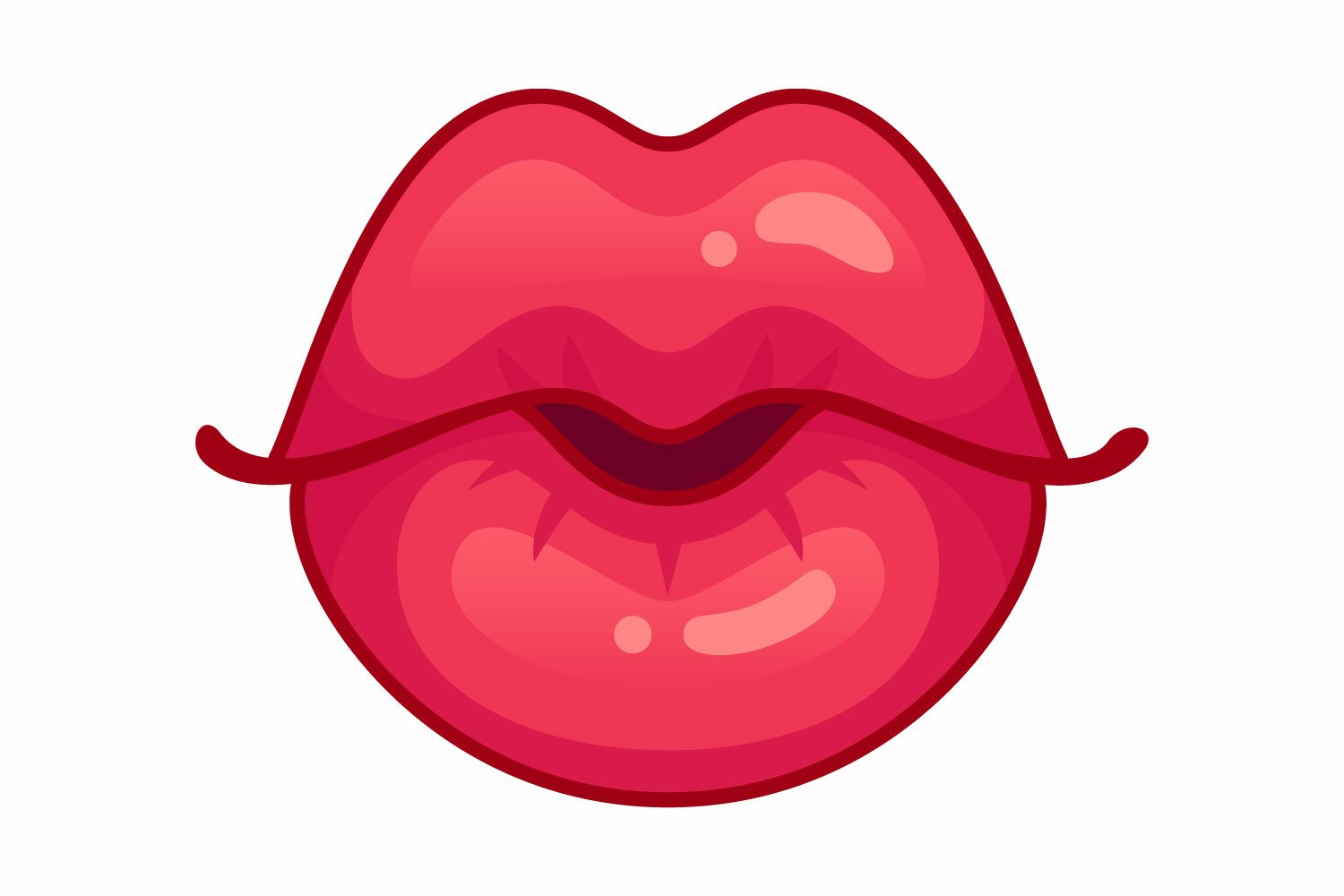 Cartoon Kiss Lips