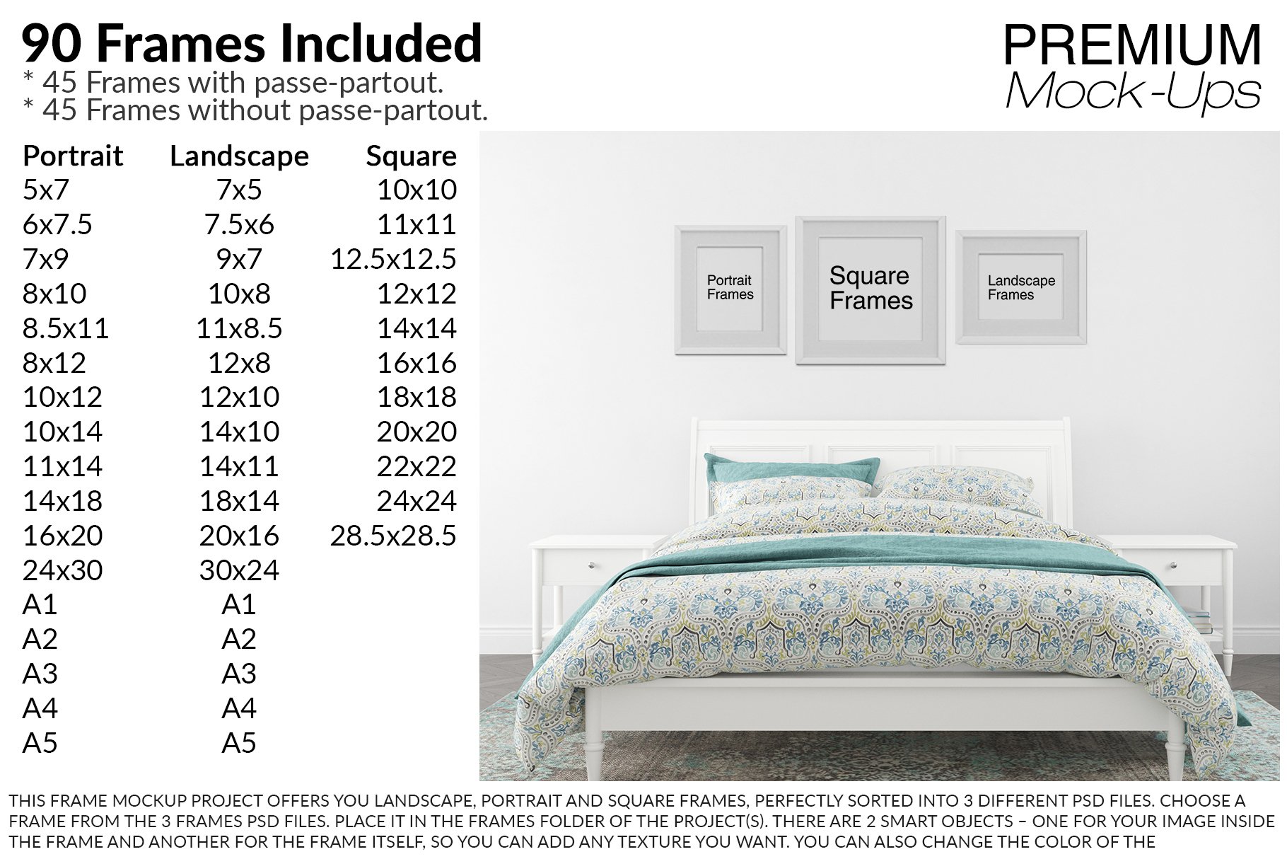 Bedroom - 90 Frames Mockups