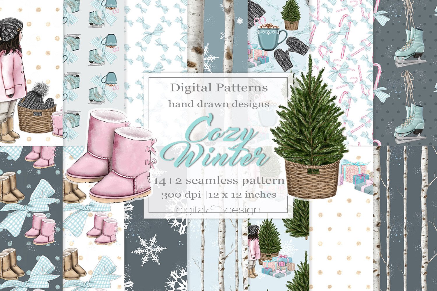 Cozy Winter - Digital Pattern (366471) | Patterns | Design Bundles