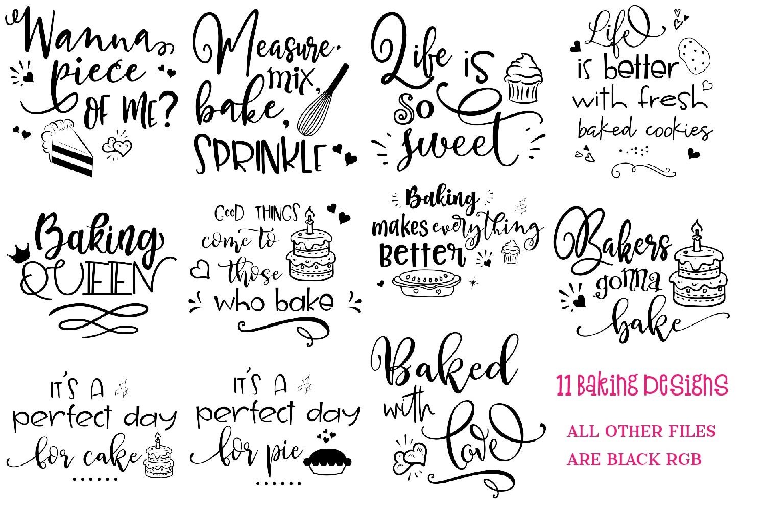 Baking BUNDLE - SVG Cut File (250531) | SVGs | Design Bundles