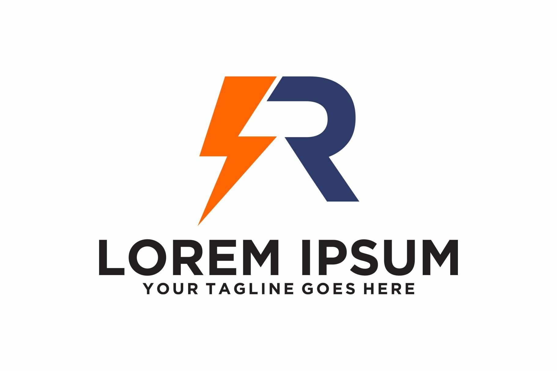 Lightning Letter R Logo