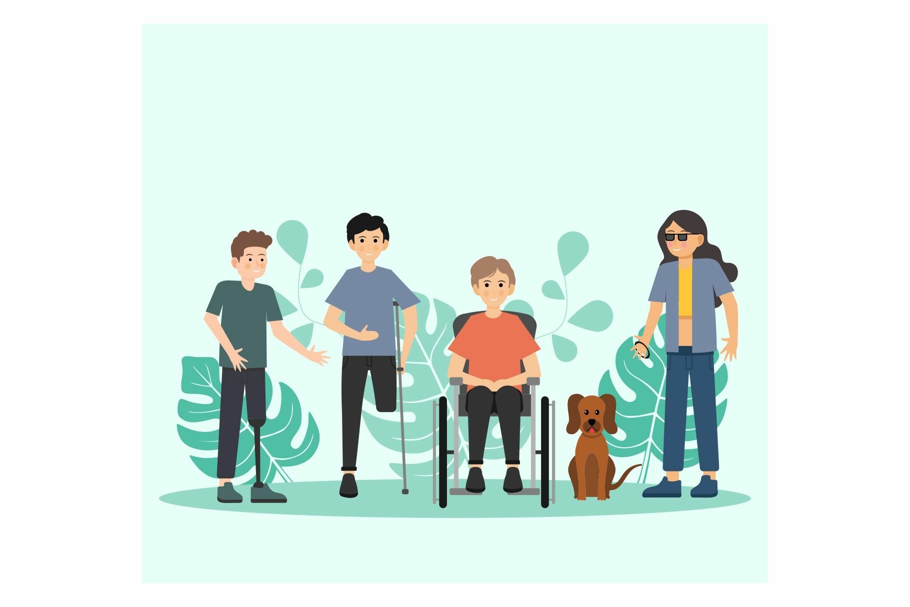 Inclusive with Disabilities background concept (2225761 ...