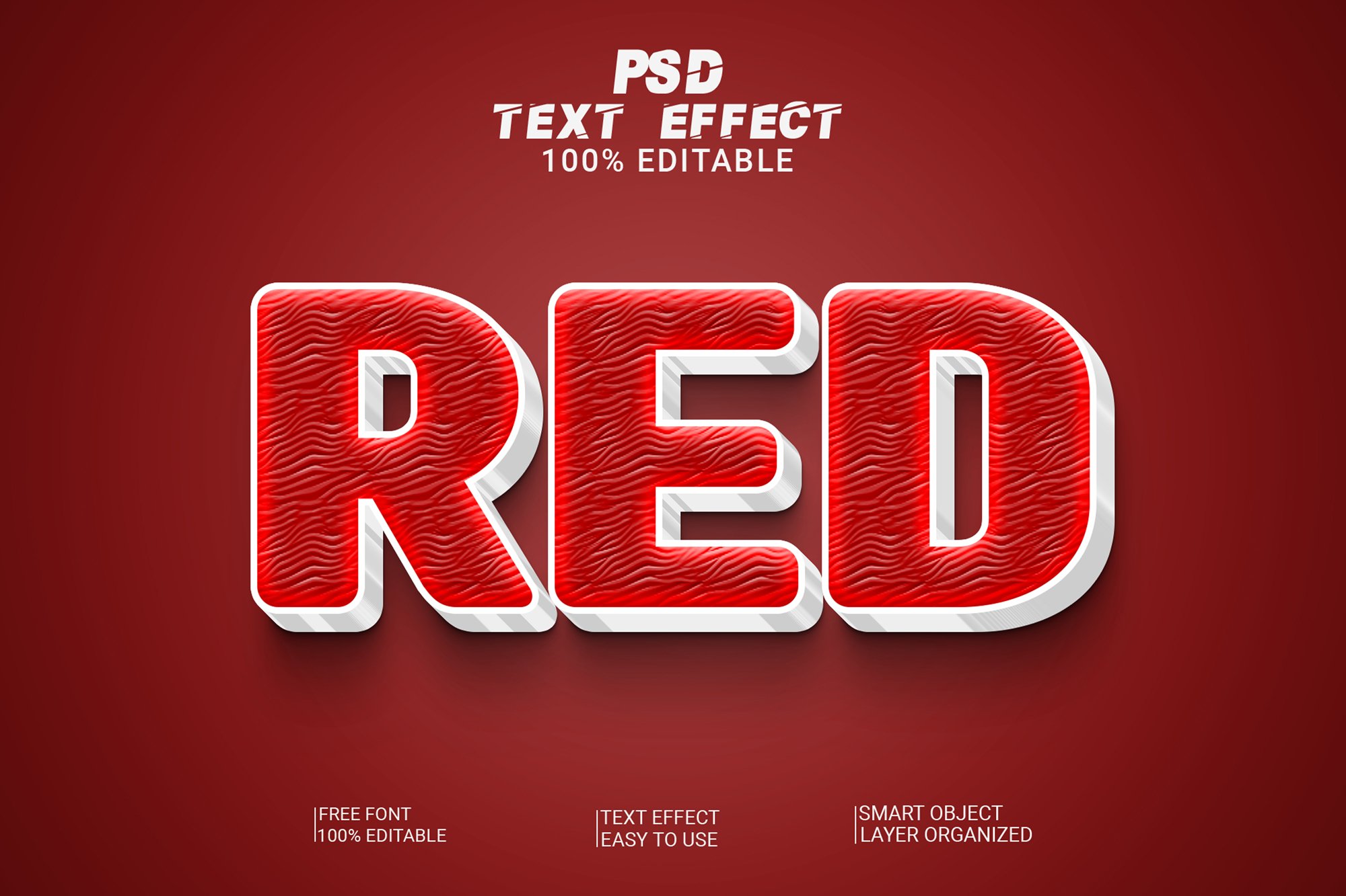 Red 3d Words