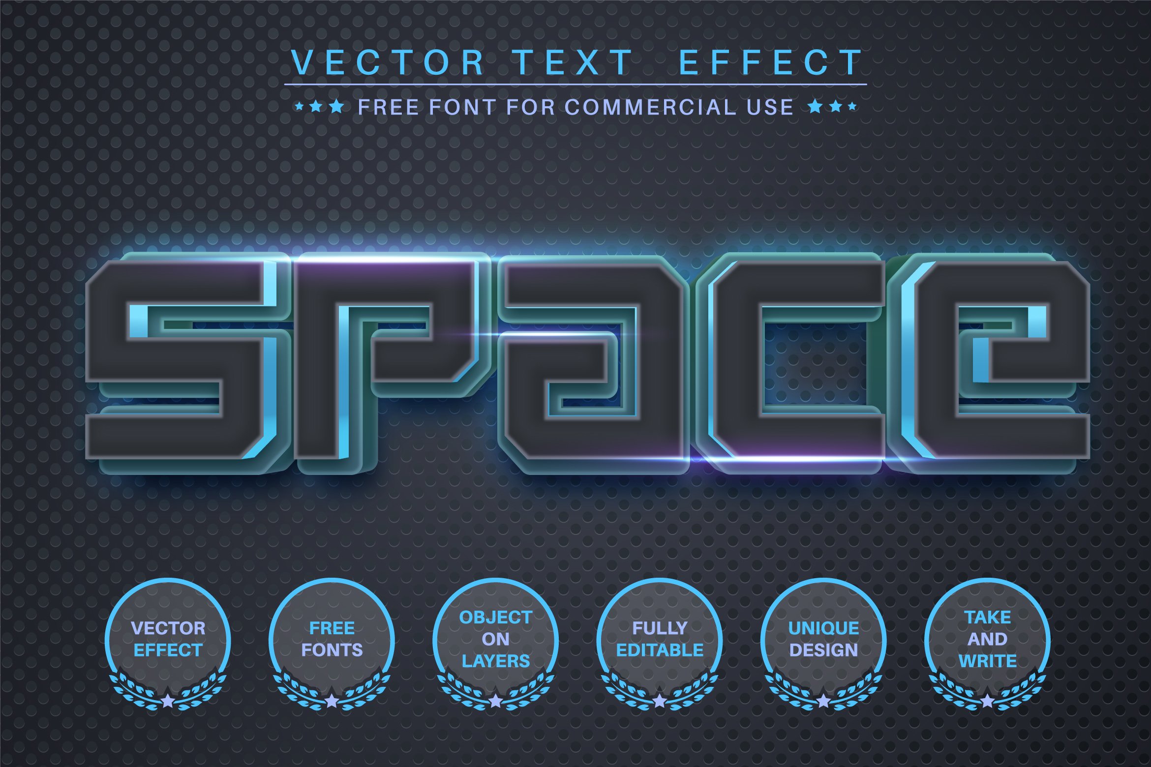 Space steel - editable text effect, font style (1420658) | Illustrator ...