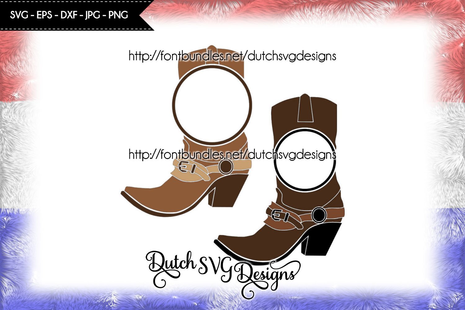 Monogram boots cutting files (19285) | SVGs | Design Bundles