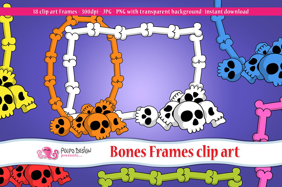 Bone Frames clipart (137215) | Clipart | Design Bundles