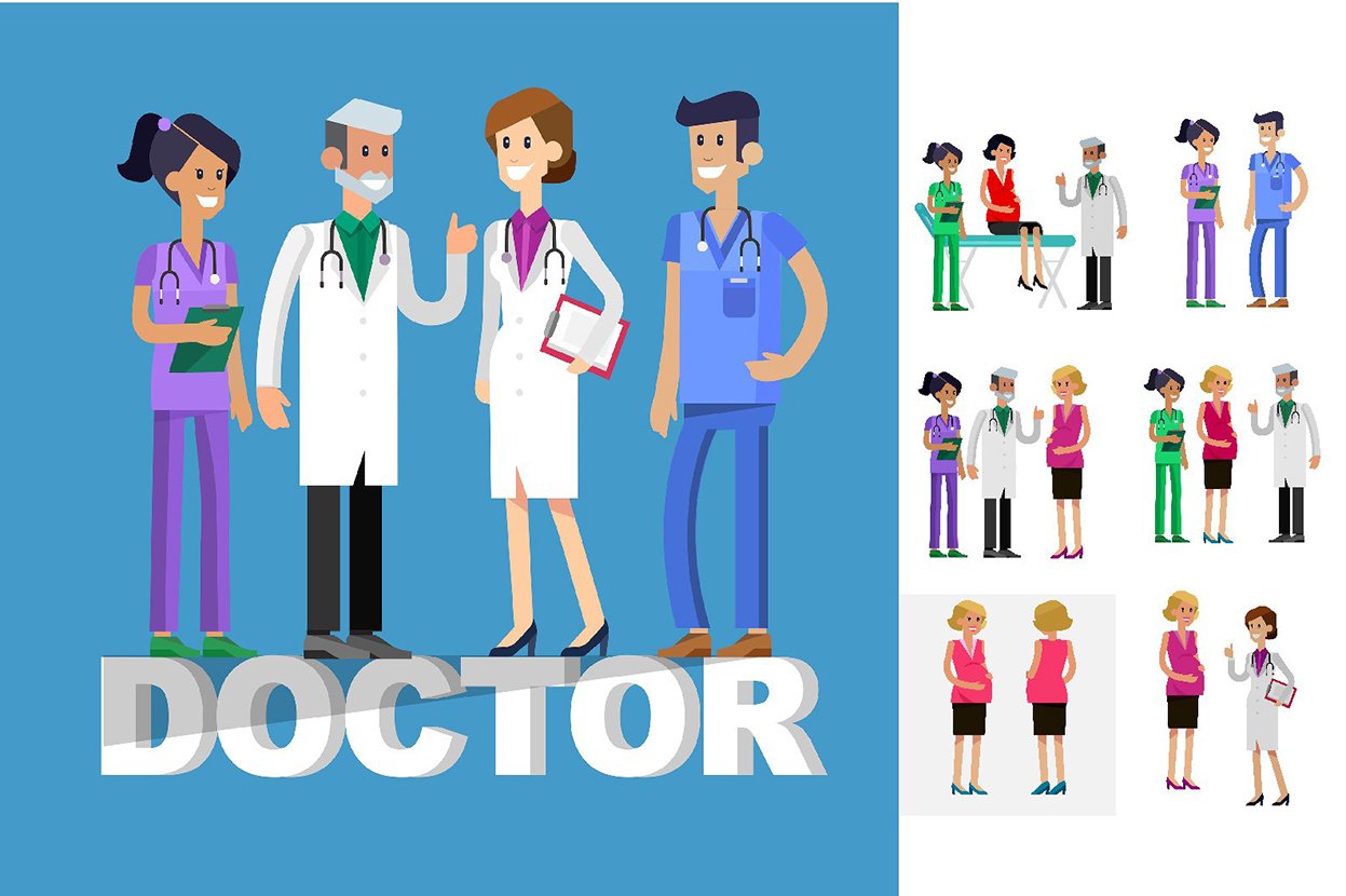 Medical characters set (787340) | Characters | Design Bundles