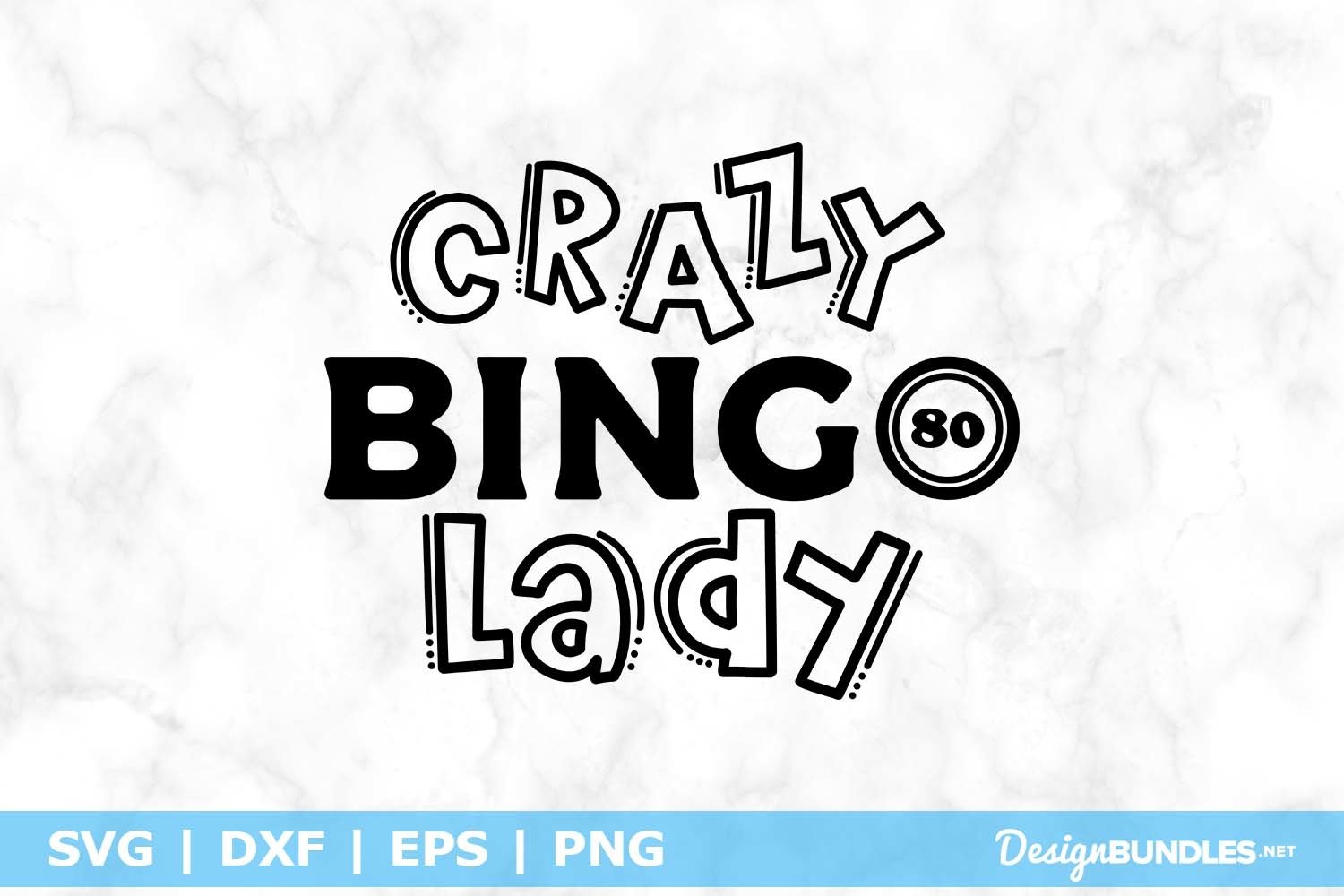 Crazy Bingo Lady SVG File
