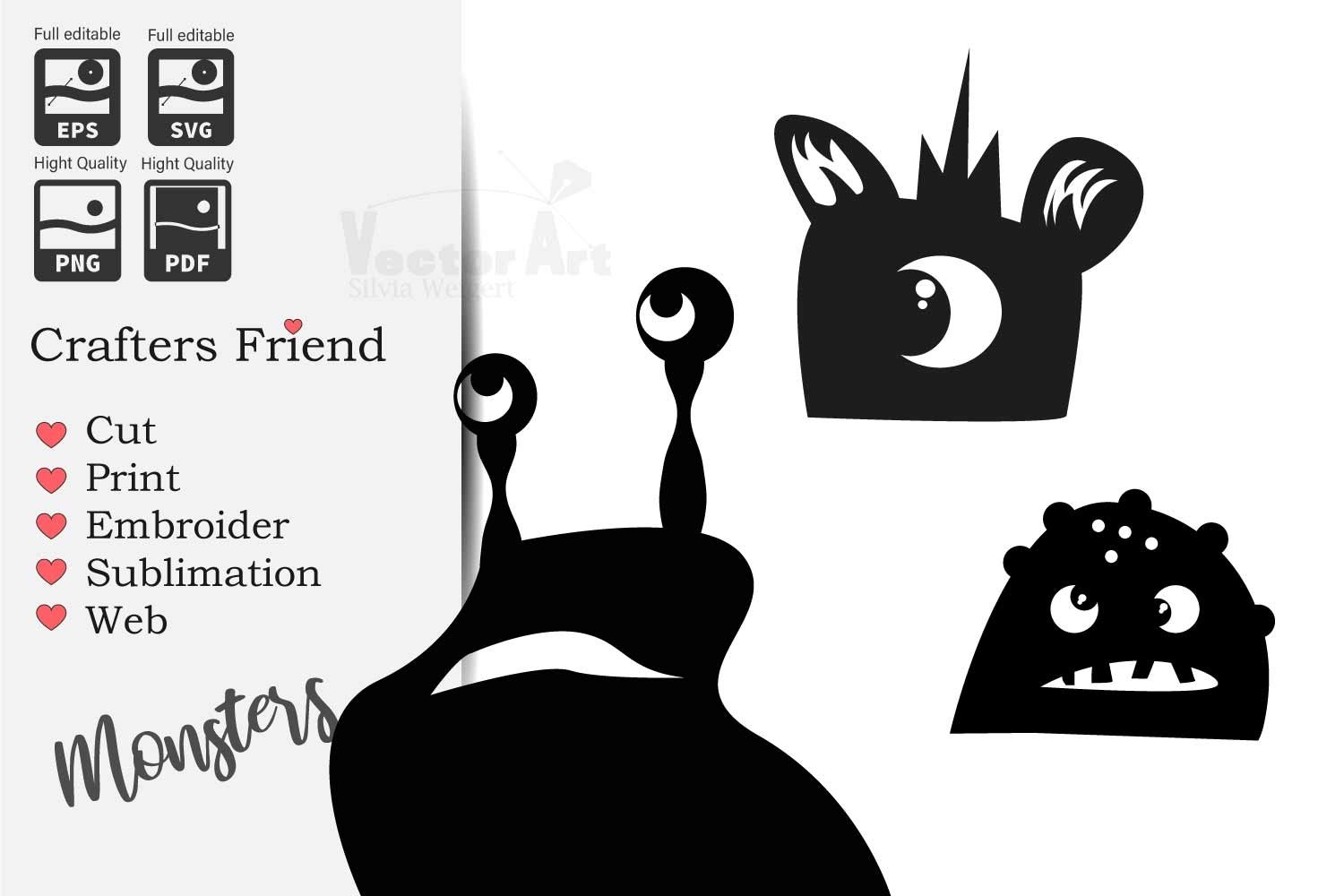 Monster SVG - Cut Files for Beginners (95303) | Cut Files | Design Bundles