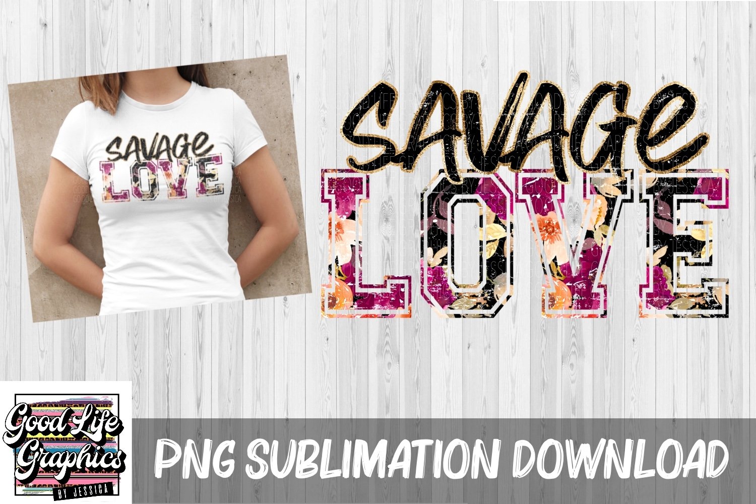 Sublimation tshirt designs-savage love (949564) | Sublimation | Design ...