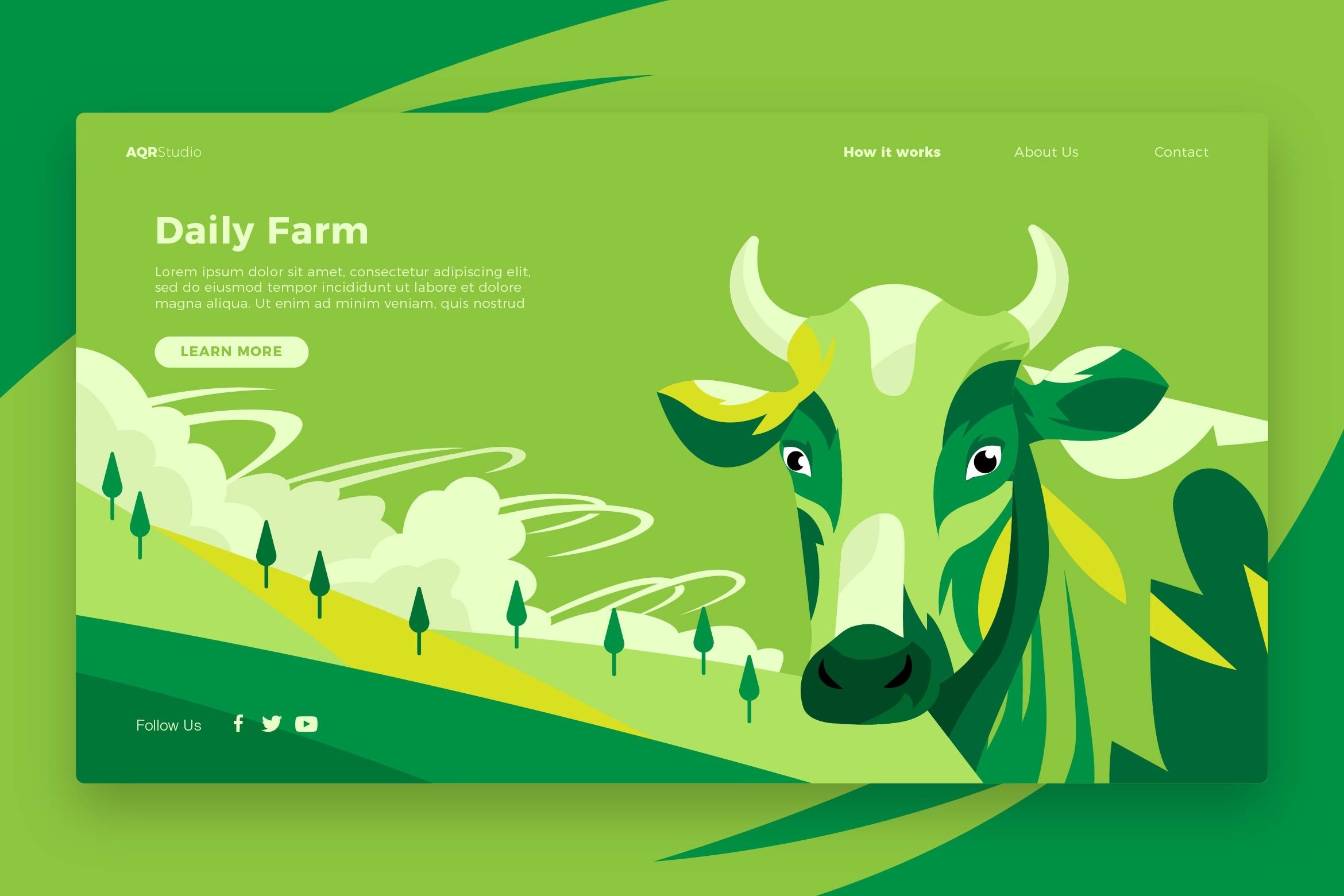Daily Farm - Banner & Landing Page (317405) | Customizable Templates ...