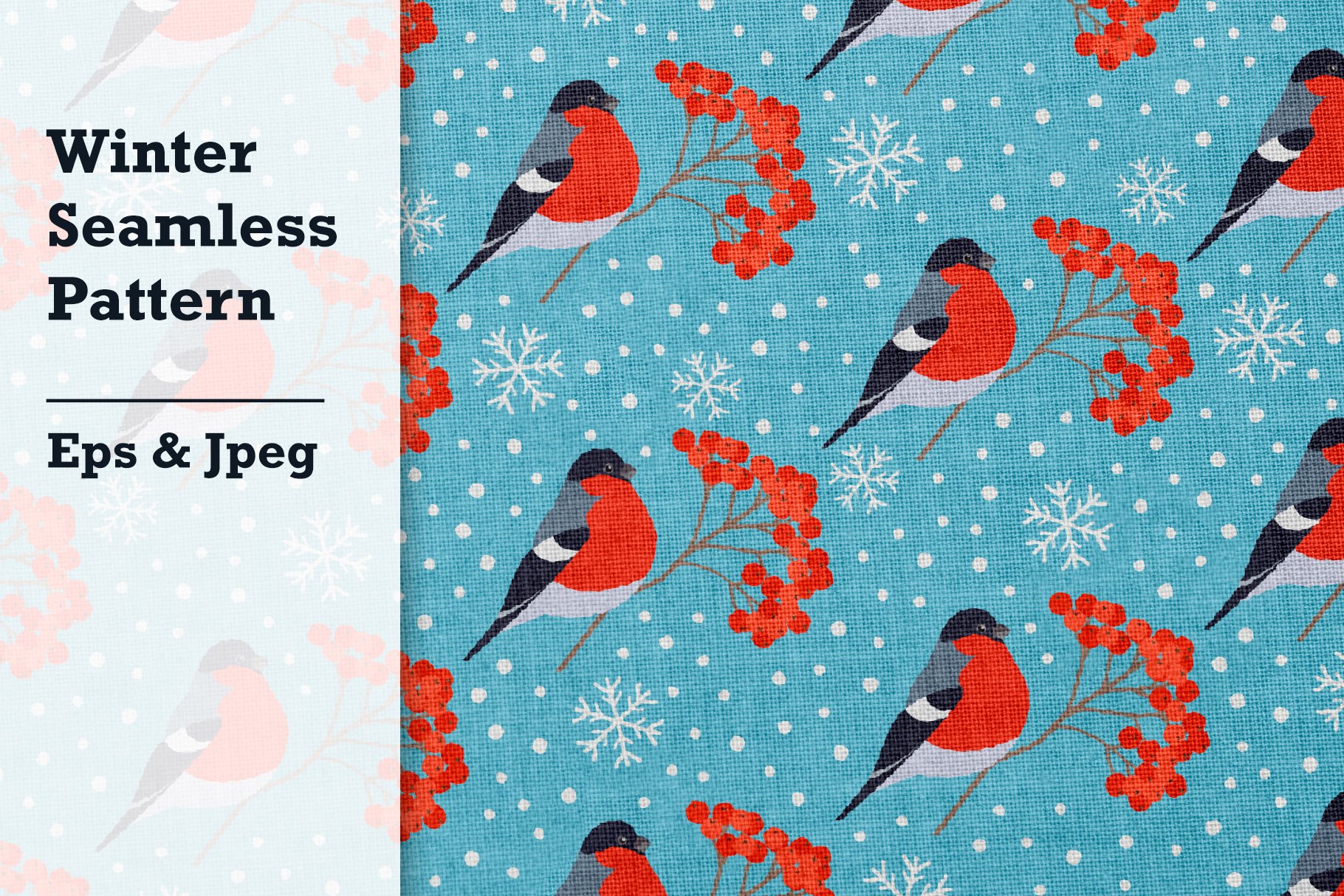 Winter Seamless Pattern (923679) | Patterns | Design Bundles