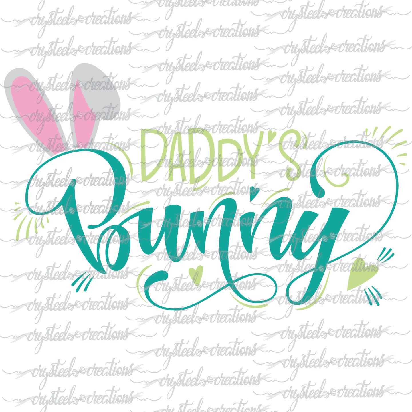 Daddy's Bunny SVG, DXF, PNG (519895) | Cut Files | Design Bundles