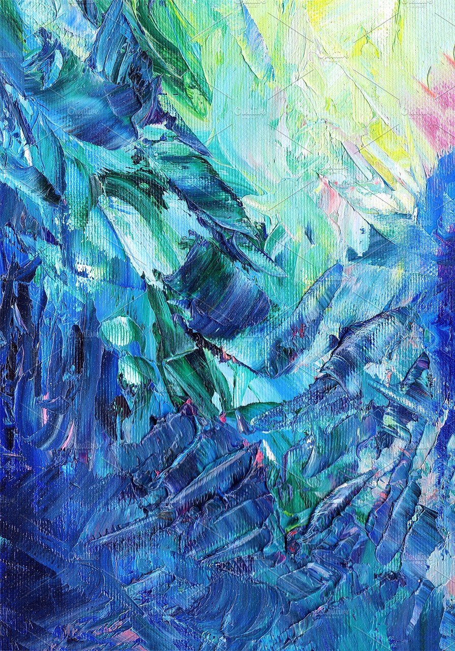 5 Abstract Oil Paint Textures (67473) | Textures | Design Bundles