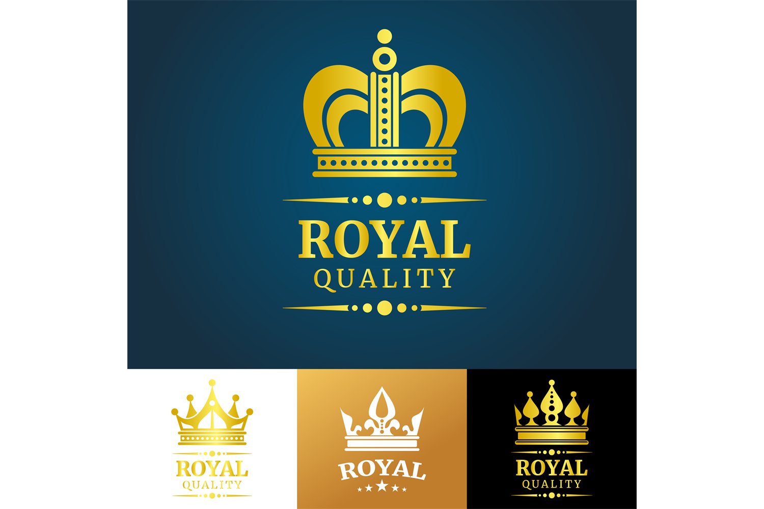 Royal quality vector crown logo template (821218) | Logos | Design Bundles