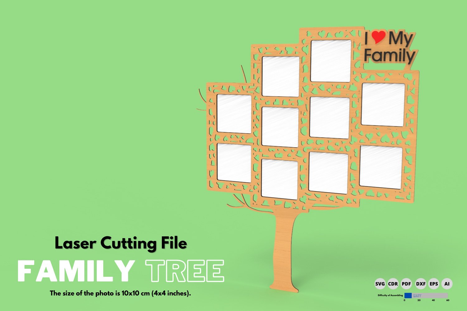 Family Tree - laser cutting file