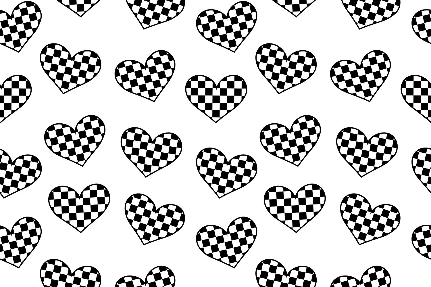 Hearts black and white pattern. Valentine's day pattern (1128903 ...