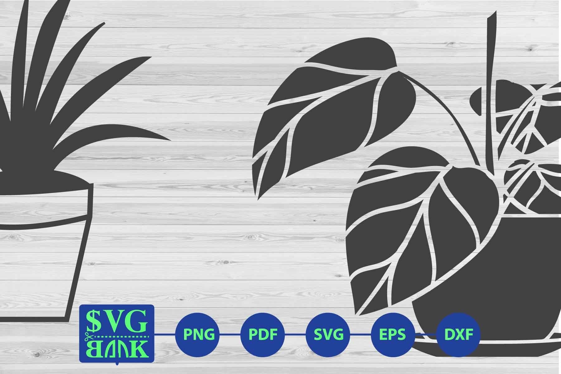 Home plant SVG, indoor plant cut file, house potted plant (303498 ...