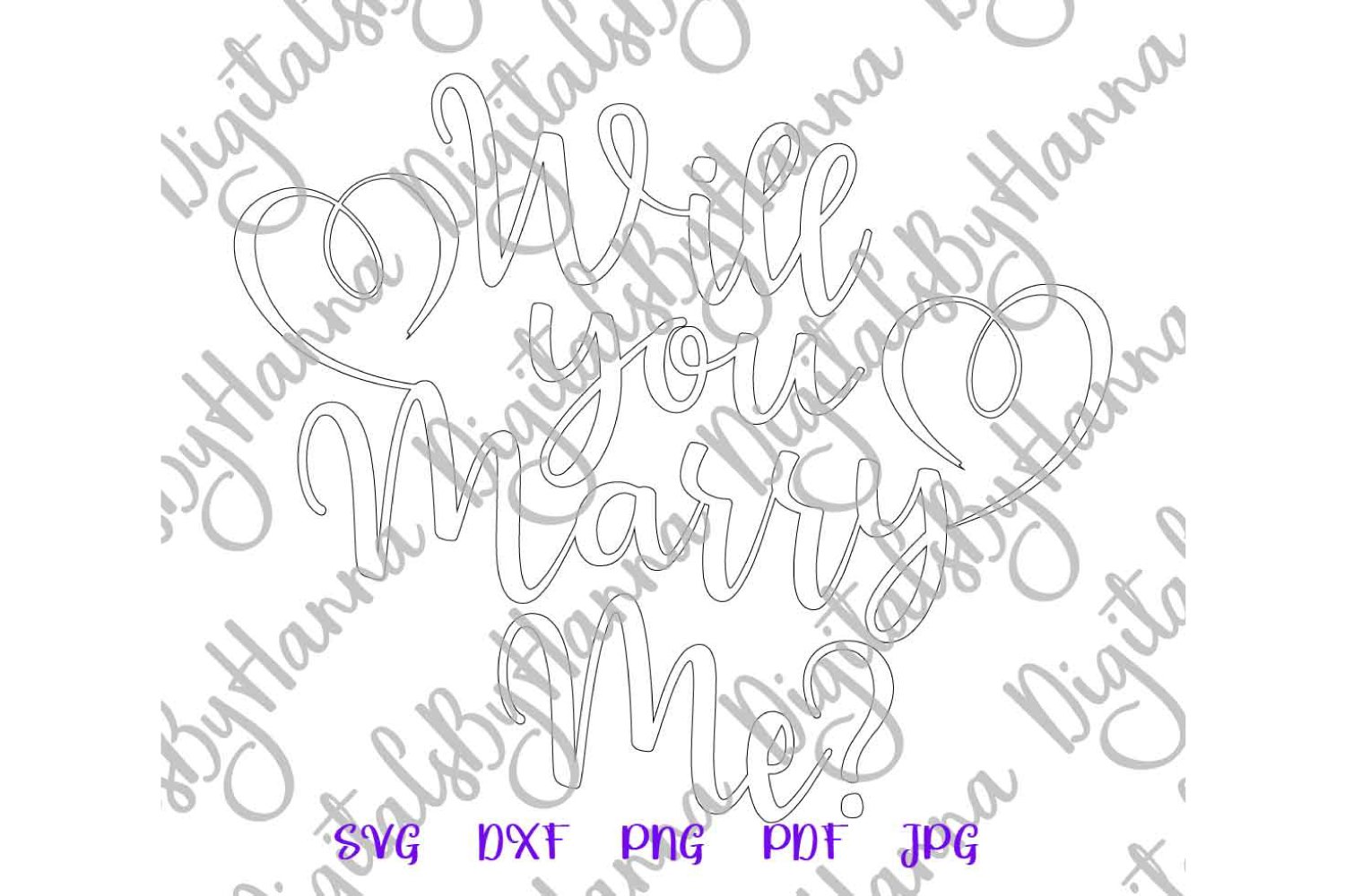 Will You Marry Me SVG for Cricut Marriage Proposal Cut File (302530 ...