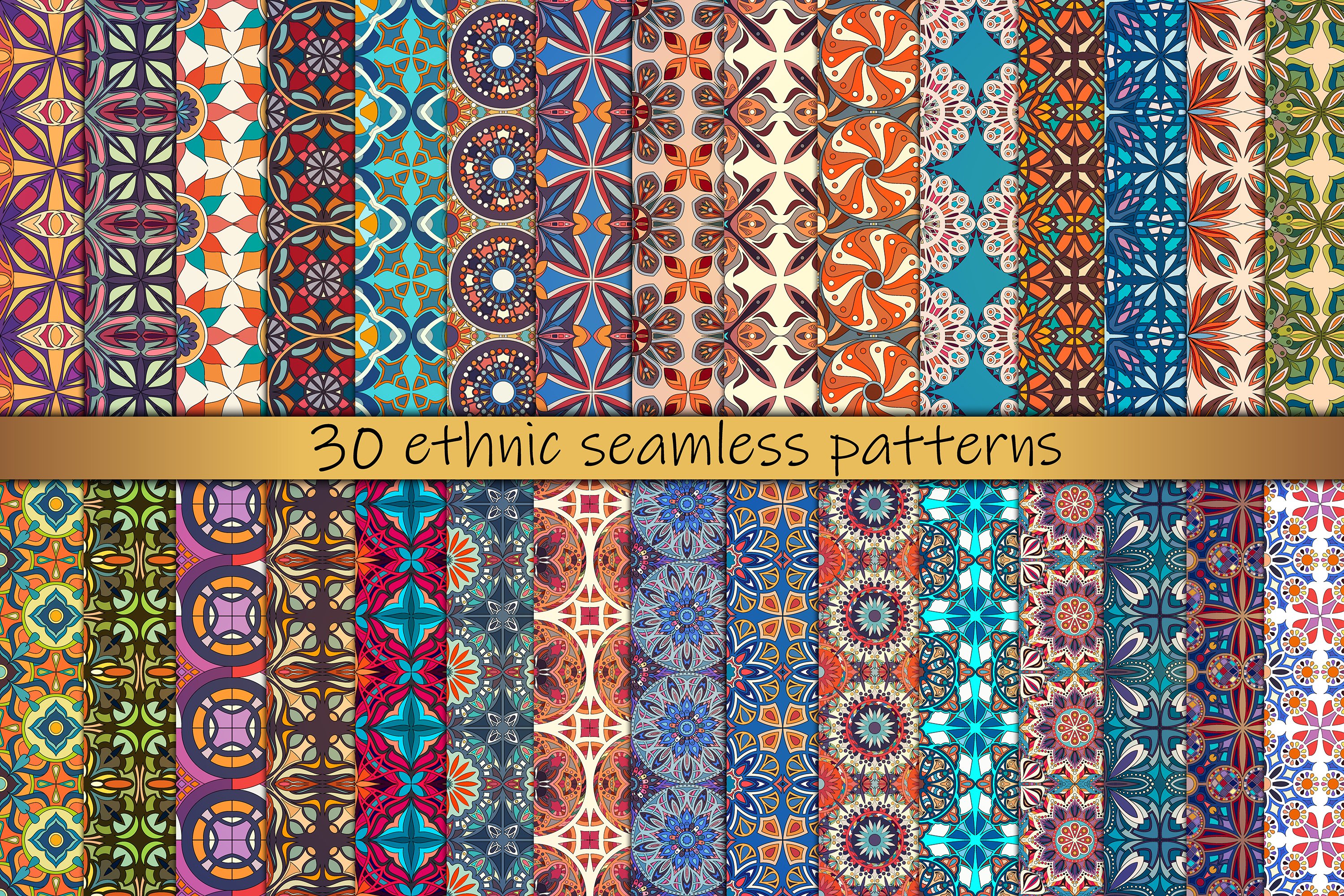 Ethnic seamless pattern collection (112174) | Patterns | Design Bundles