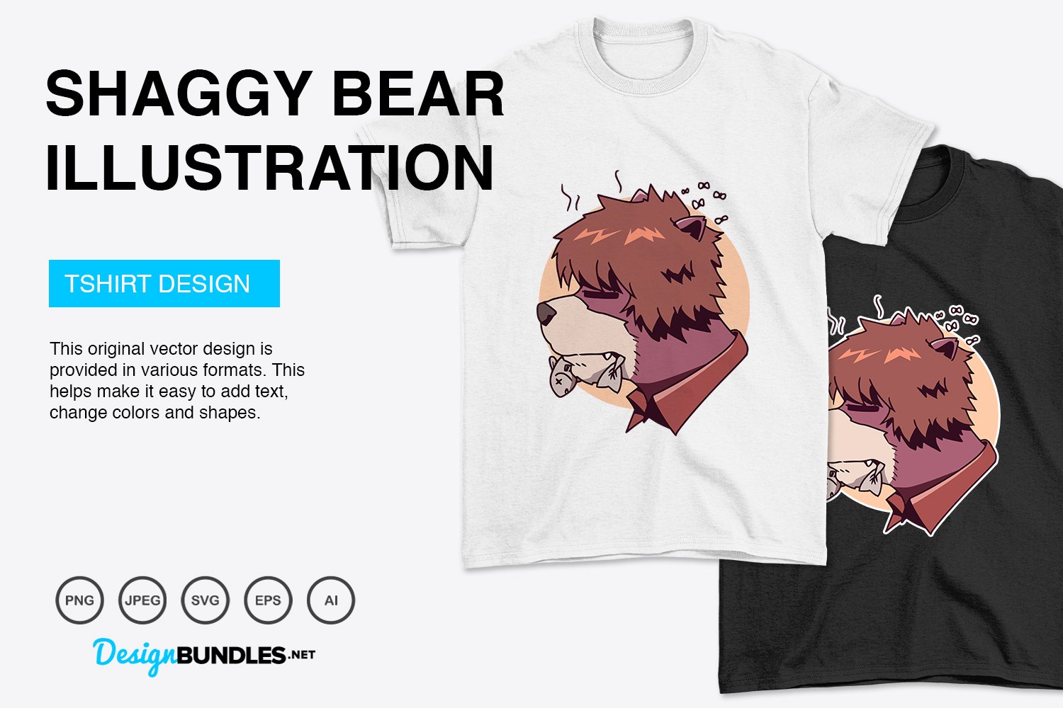 Shaggy Bear Vector Illustration