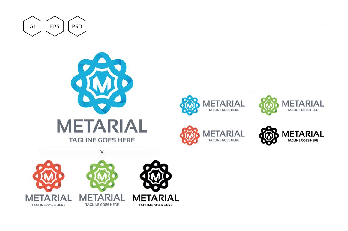 Metarial Letter M Logo (684201) | Logos | Design Bundles