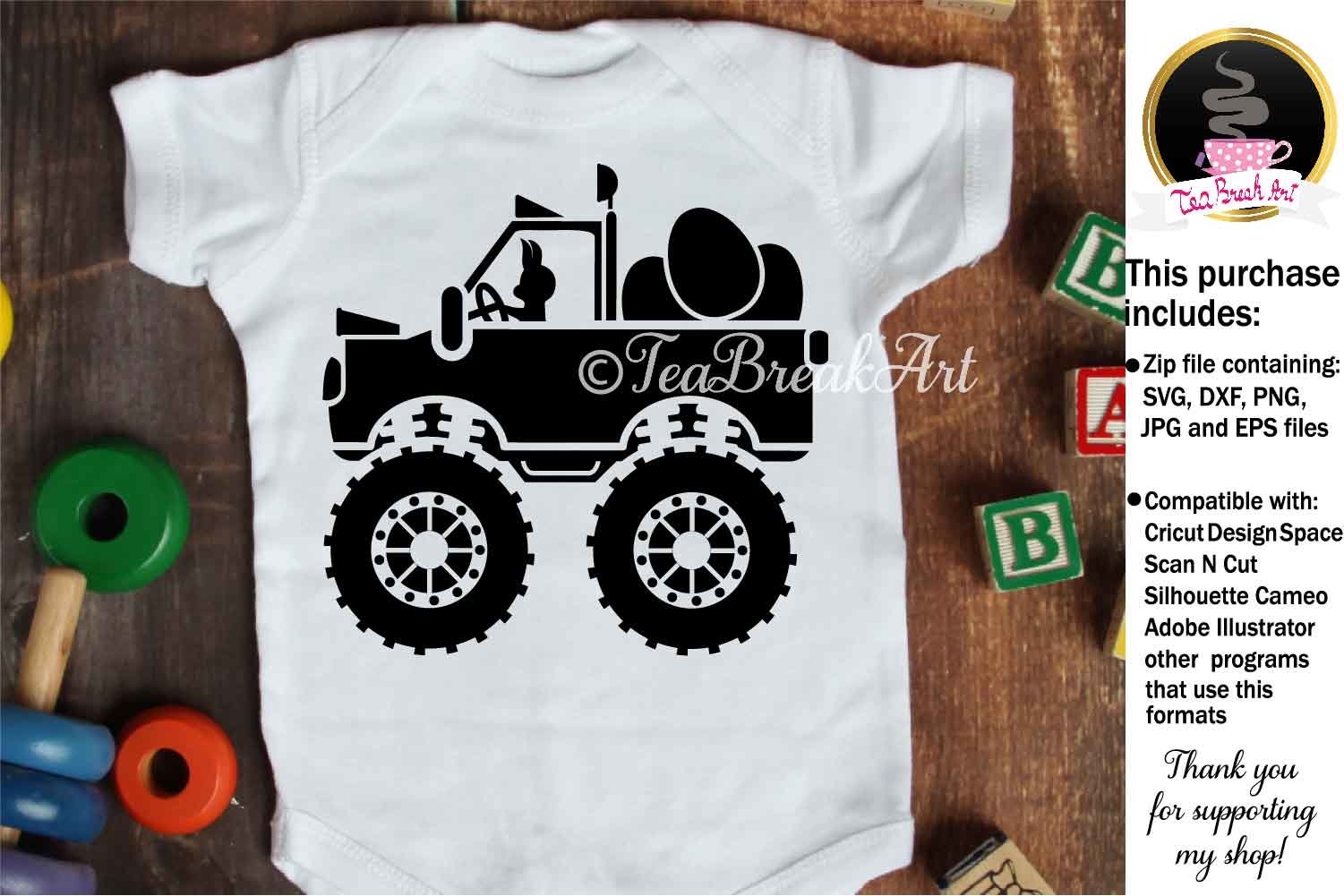 Bunny's Truck Cutting File 288 (419544) | SVGs | Design Bundles