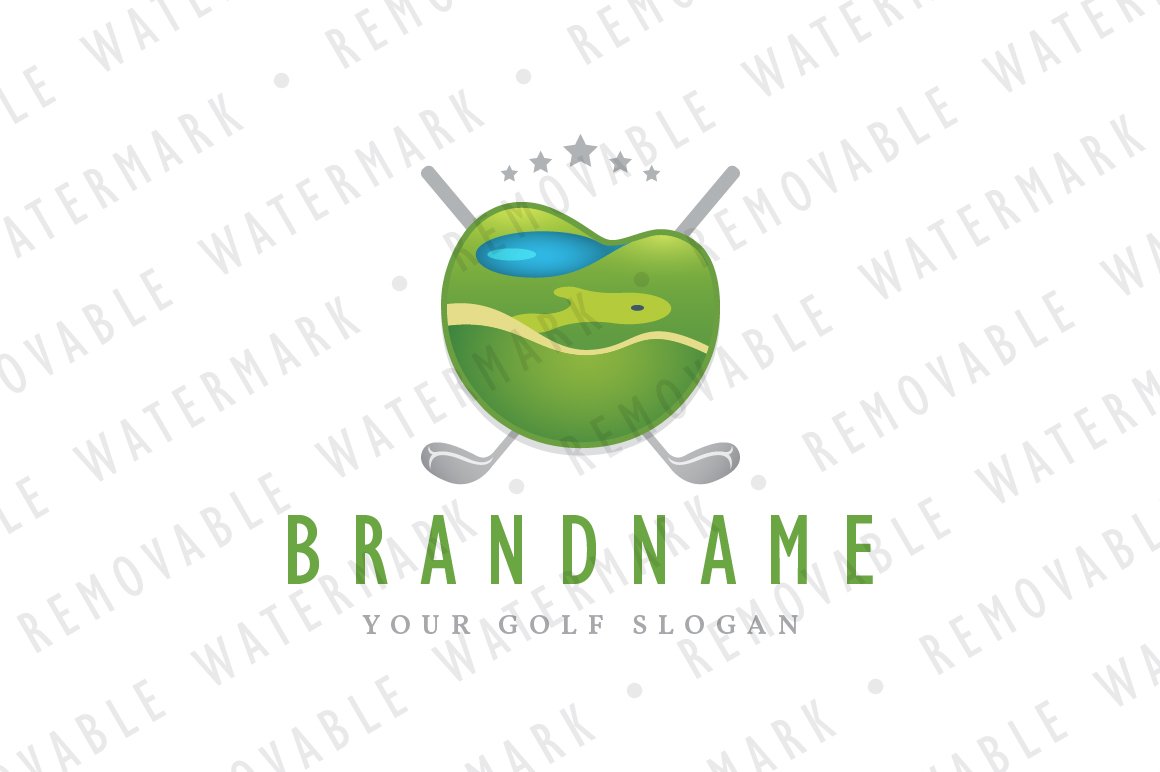 Golf Course Emblem Logo (117778) | Logos | Design Bundles
