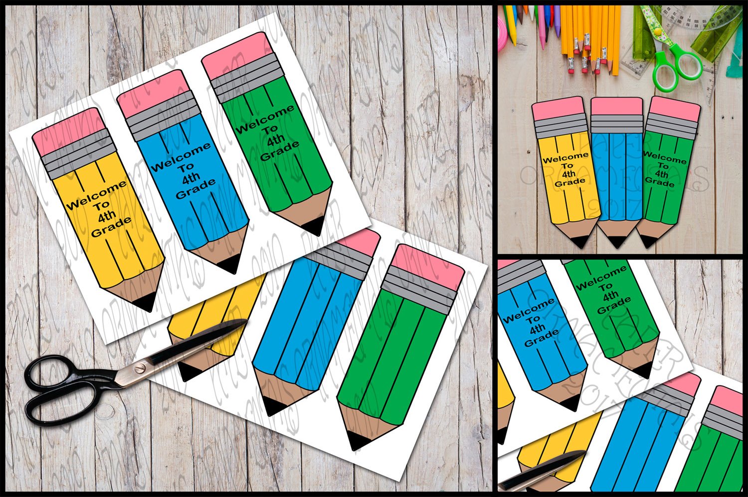 Pudgy Pencils 4th Grade Plain Printable Bookmark Set (302325 ...
