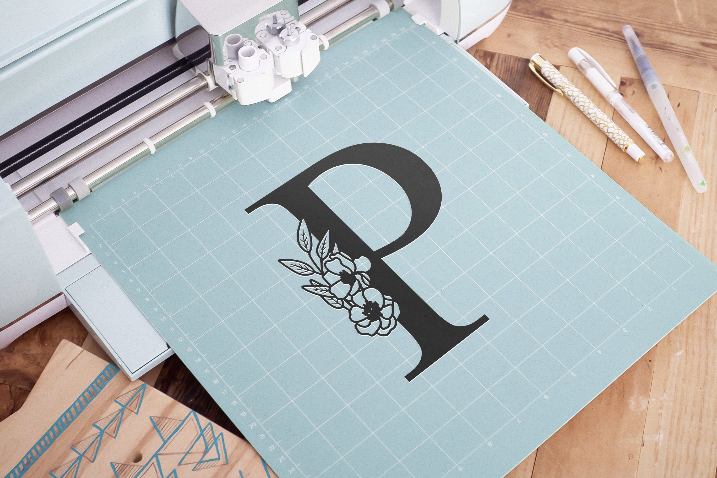 Floral Letter P SVG File, Letter P SVG, Flower Letter SVG (375184 ...