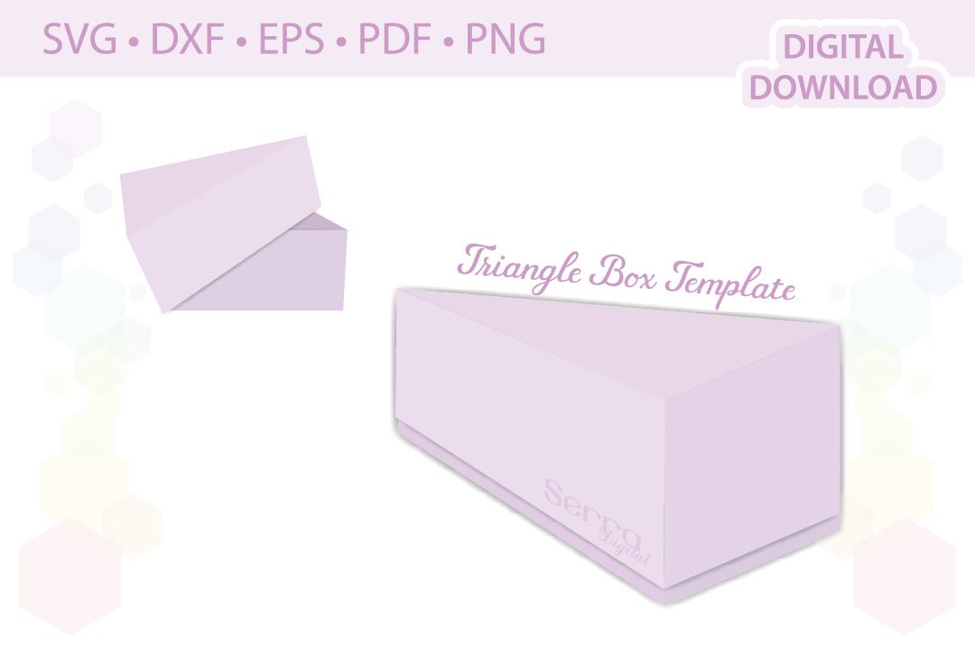 Cake Slice Box Template favor box gift box template (695441) | Paper ...